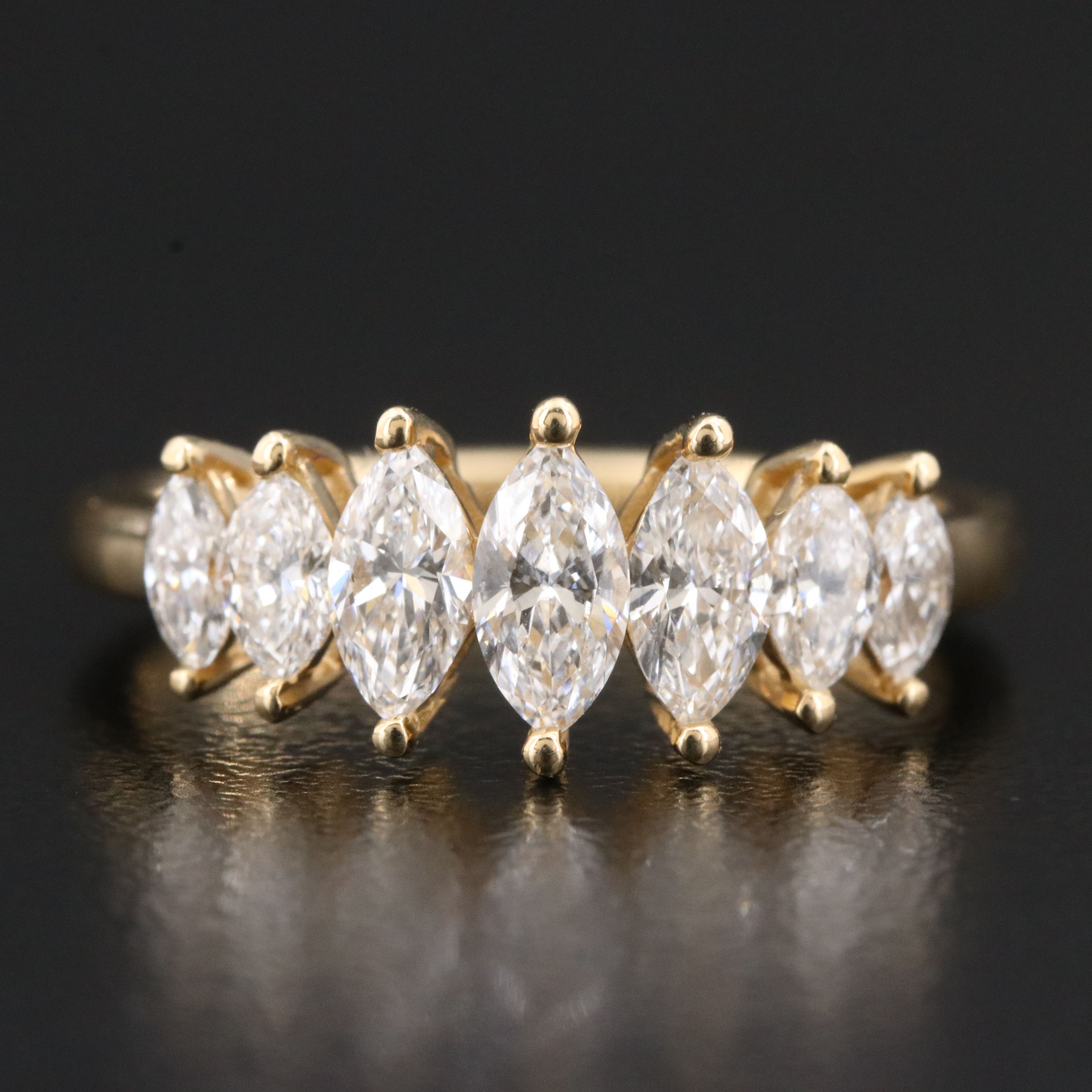 14K 1.12 CTW Lab Grown Diamond Pyramid Ring | Barnebys