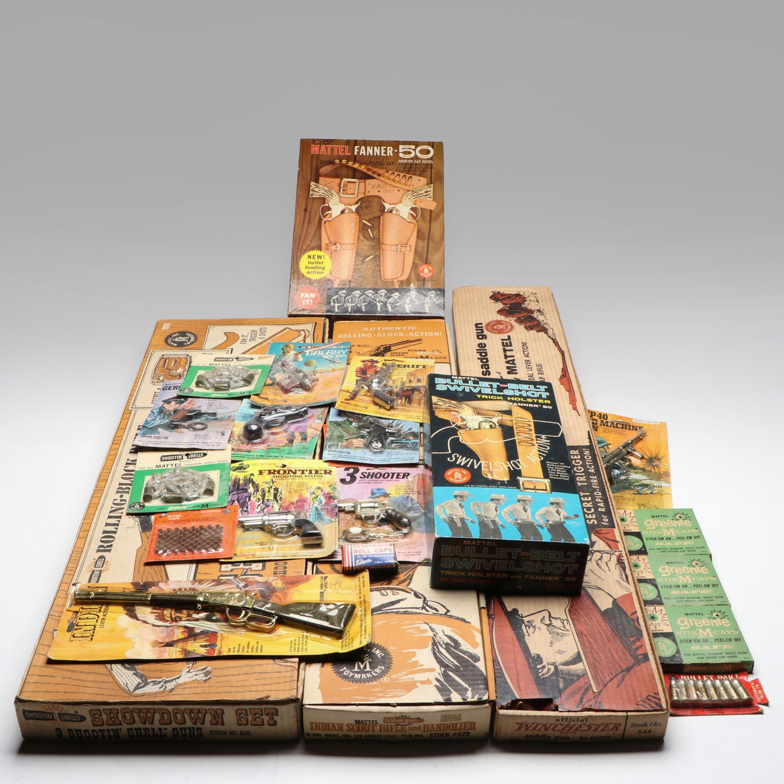 Mattel Rolling-Block Rifle Showdown Set with More Toy Guns, Mid to Late ...