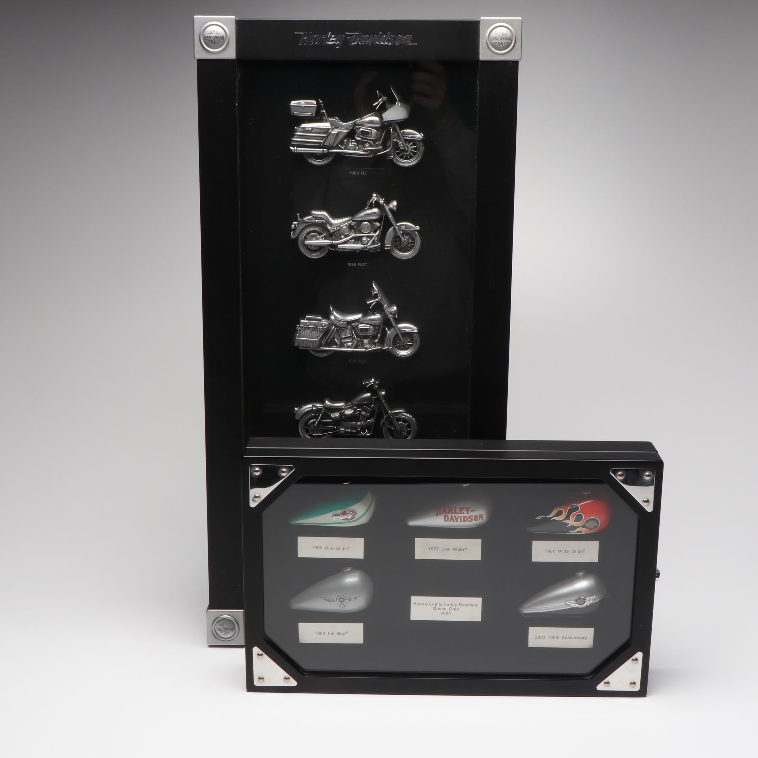 Harley-Davidson "Motorcycles in the 1980s" and Gas Tank Shadow Box ...