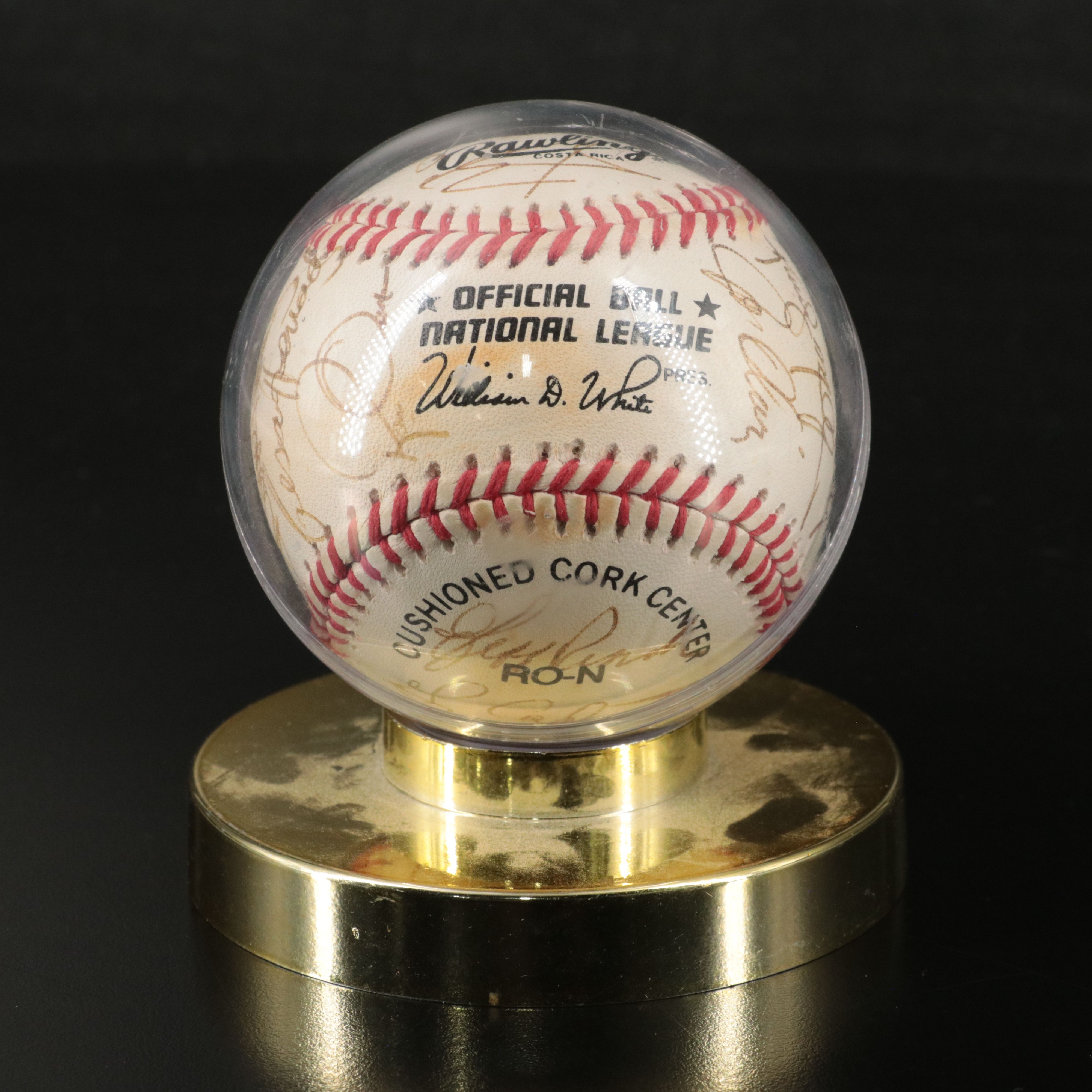 1990 Cincinnati Reds Team Signed Baseball Featuring Barry Larkin and ...