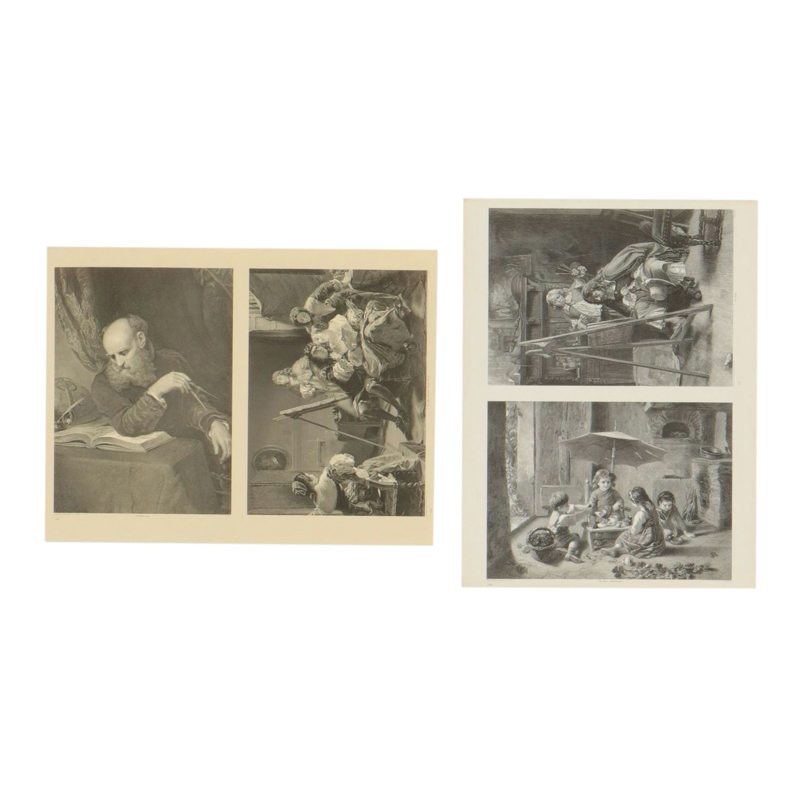 American Screen Process Uncut Lithograph Sheets with "The Astronomer ...
