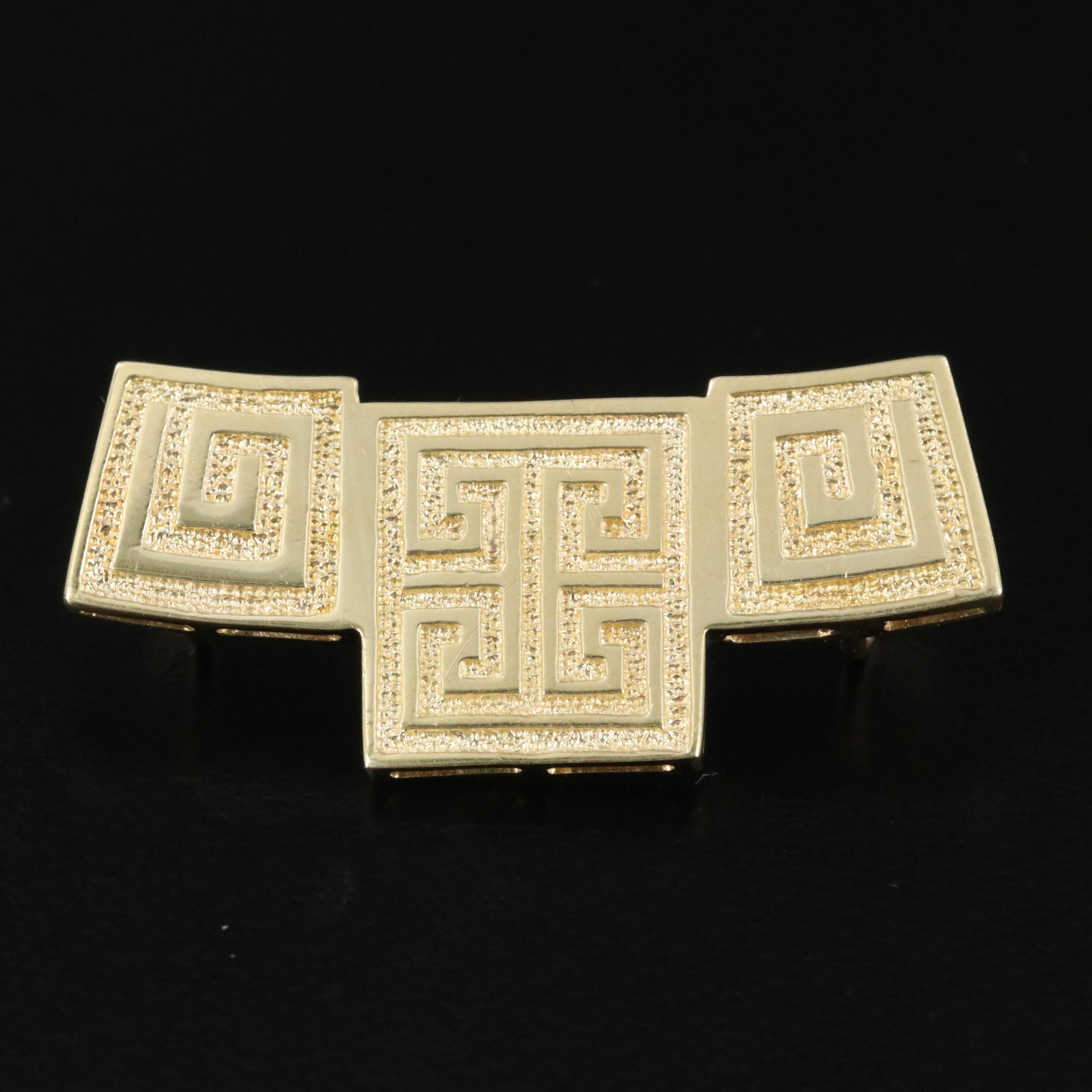 14K Greek Key Slide Pendant | Barnebys