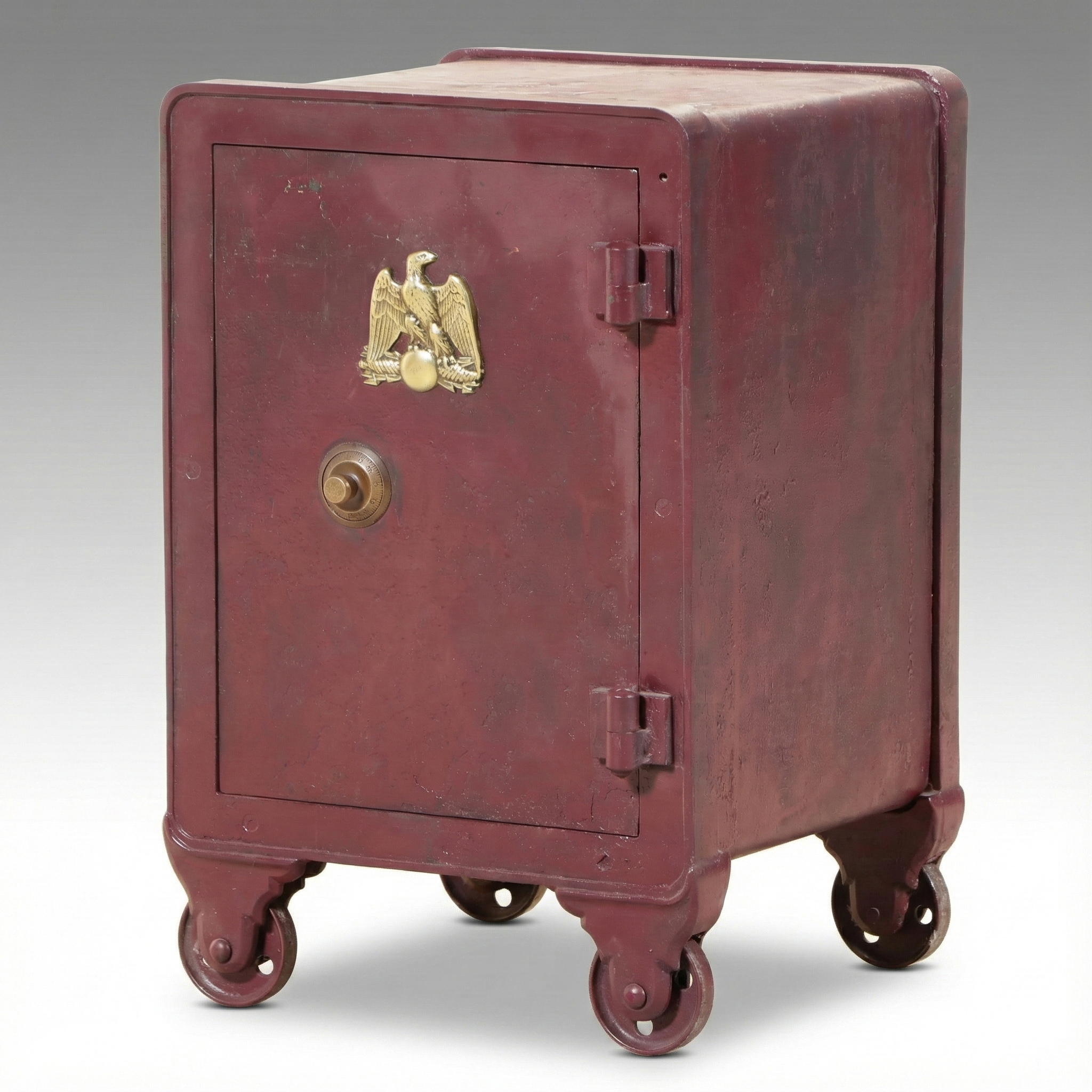 Victor Safe and Lock Co. Late Victorian Painted Metal Safe on Wheels ...