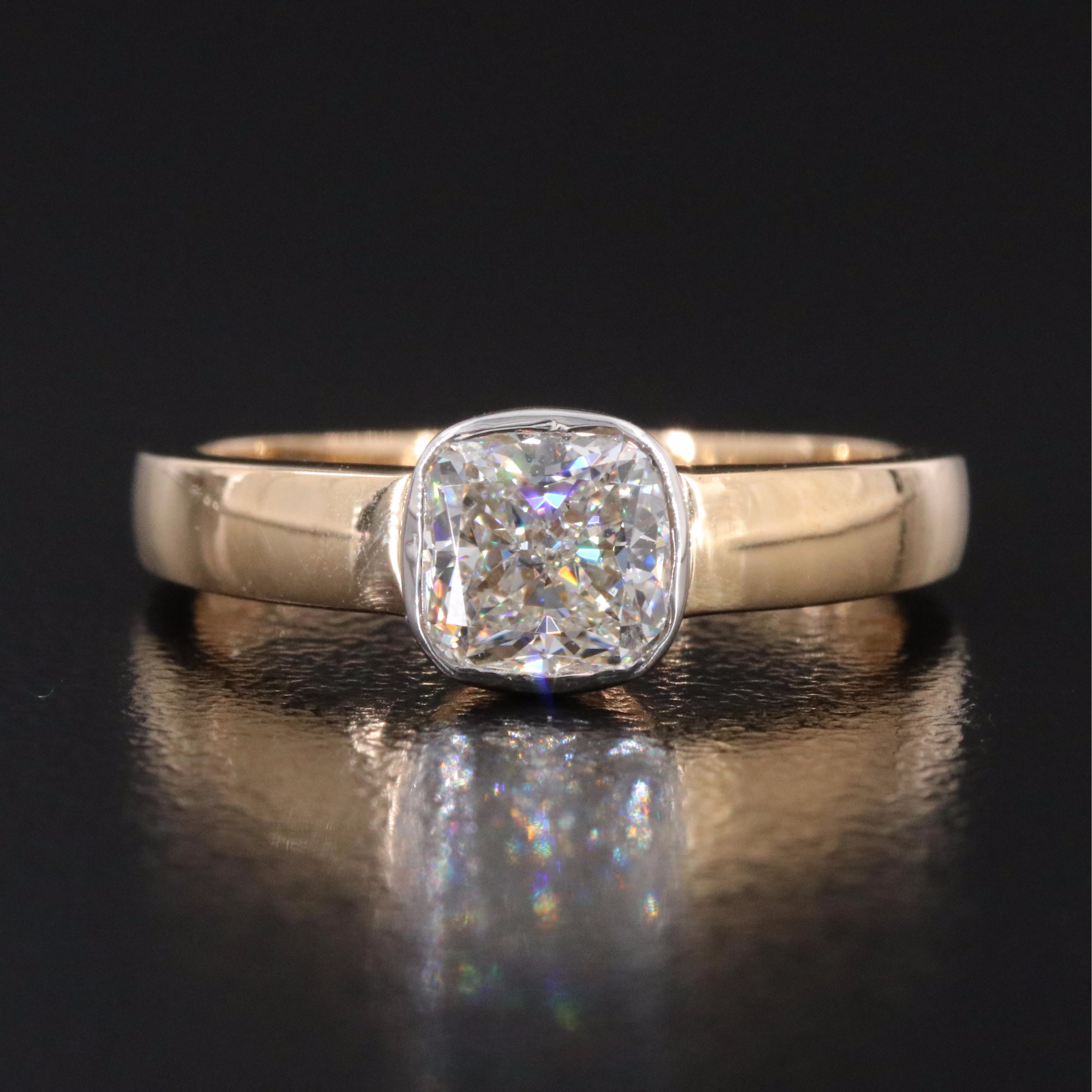 18K 0.90 CT Internally Flawless Solitaire Diamond Ring with GIA Report ...