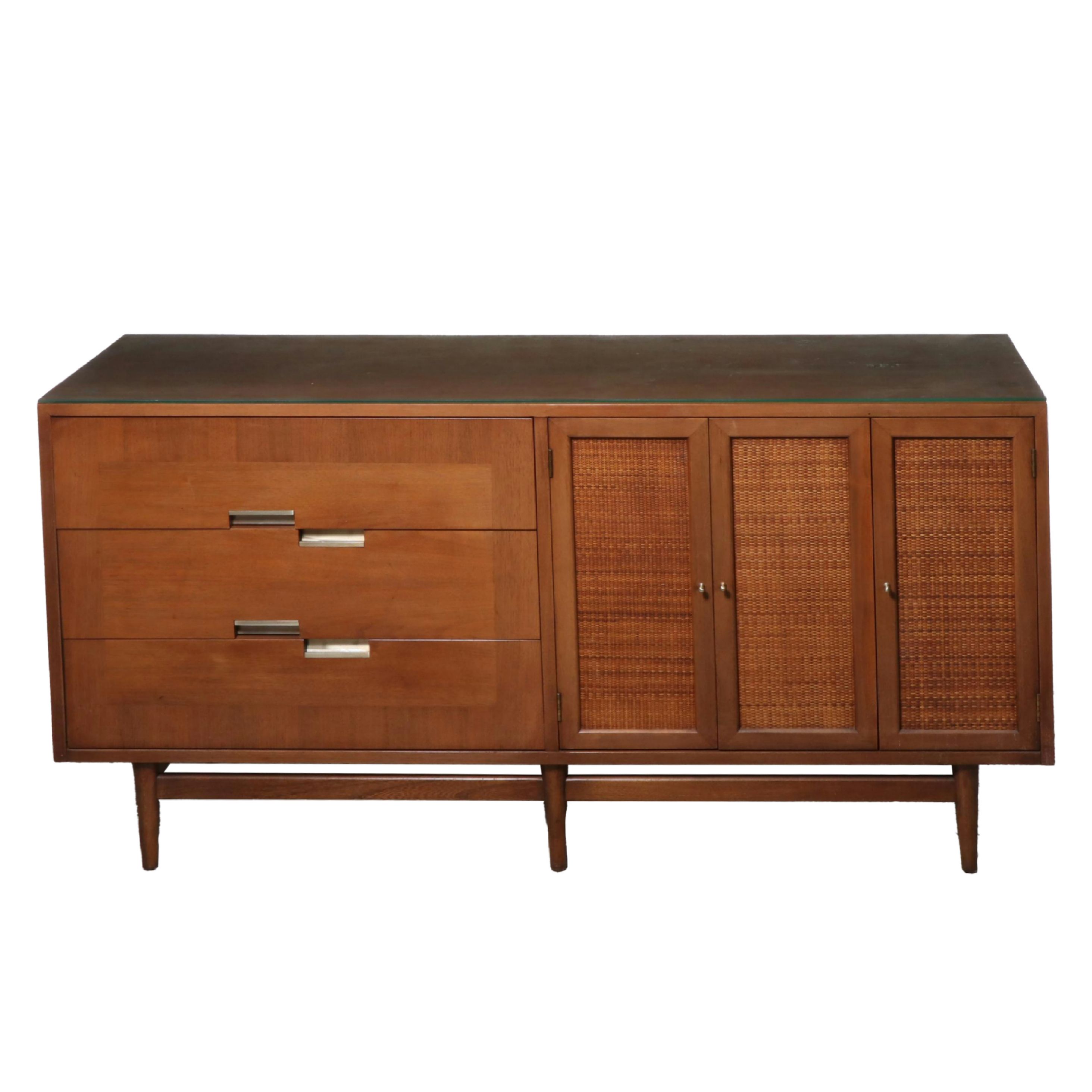 Mid Century Modern Style Walnut Finish Buffet, Mid to Late 20th Century ...