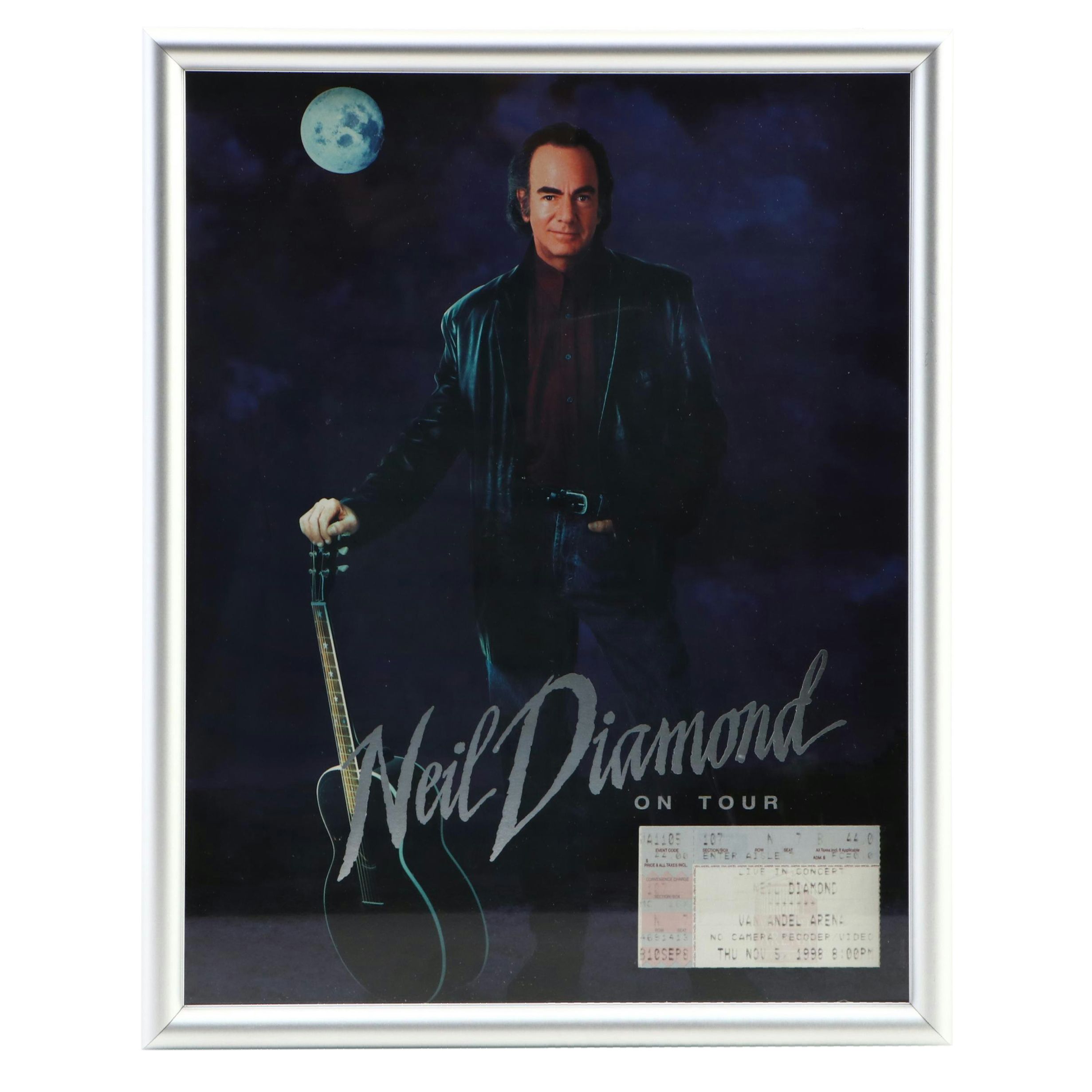 Neil Diamond on Tour Concert Program and Ticket, 1998 | Barnebys