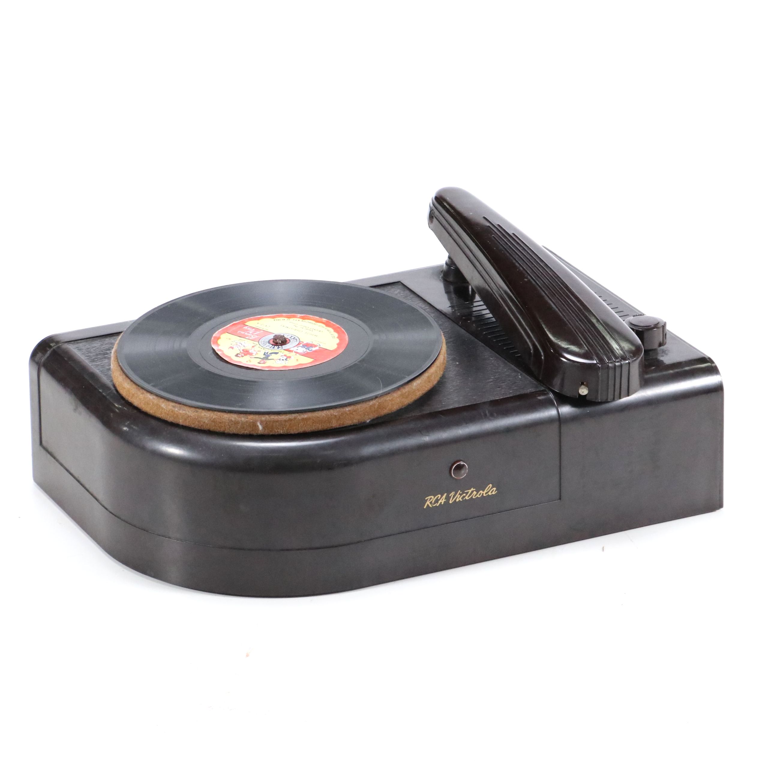 RCA Victrola VA-21 Two-Tube Wireless Record Player with Record Single ...