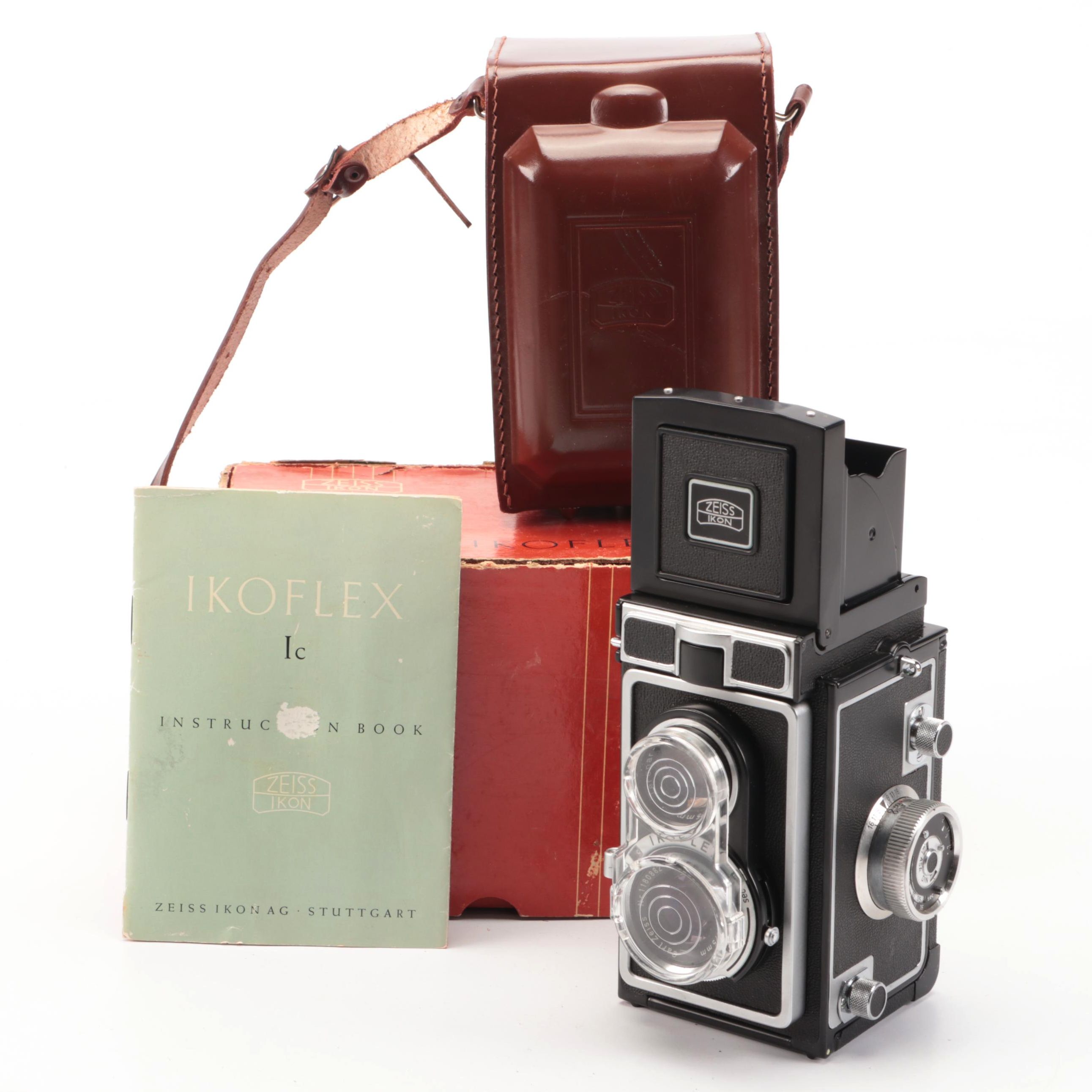 Zeiss Ikon Ikoflex Ic Camera with Leather Eveready Case, Box and ...