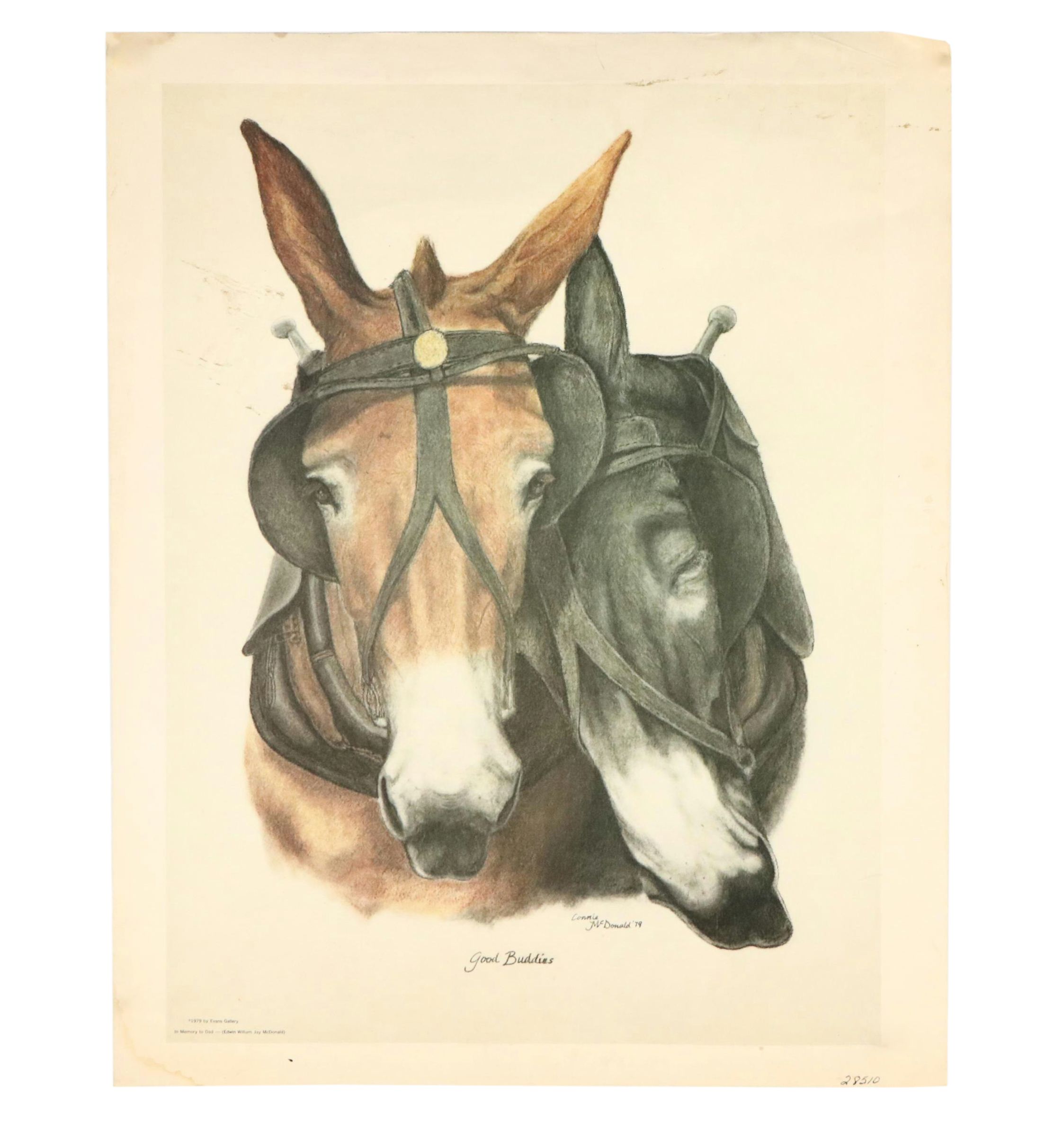 After Connie McDonald Offset Lithograph "Good Buddies," c. 1979 | Barnebys