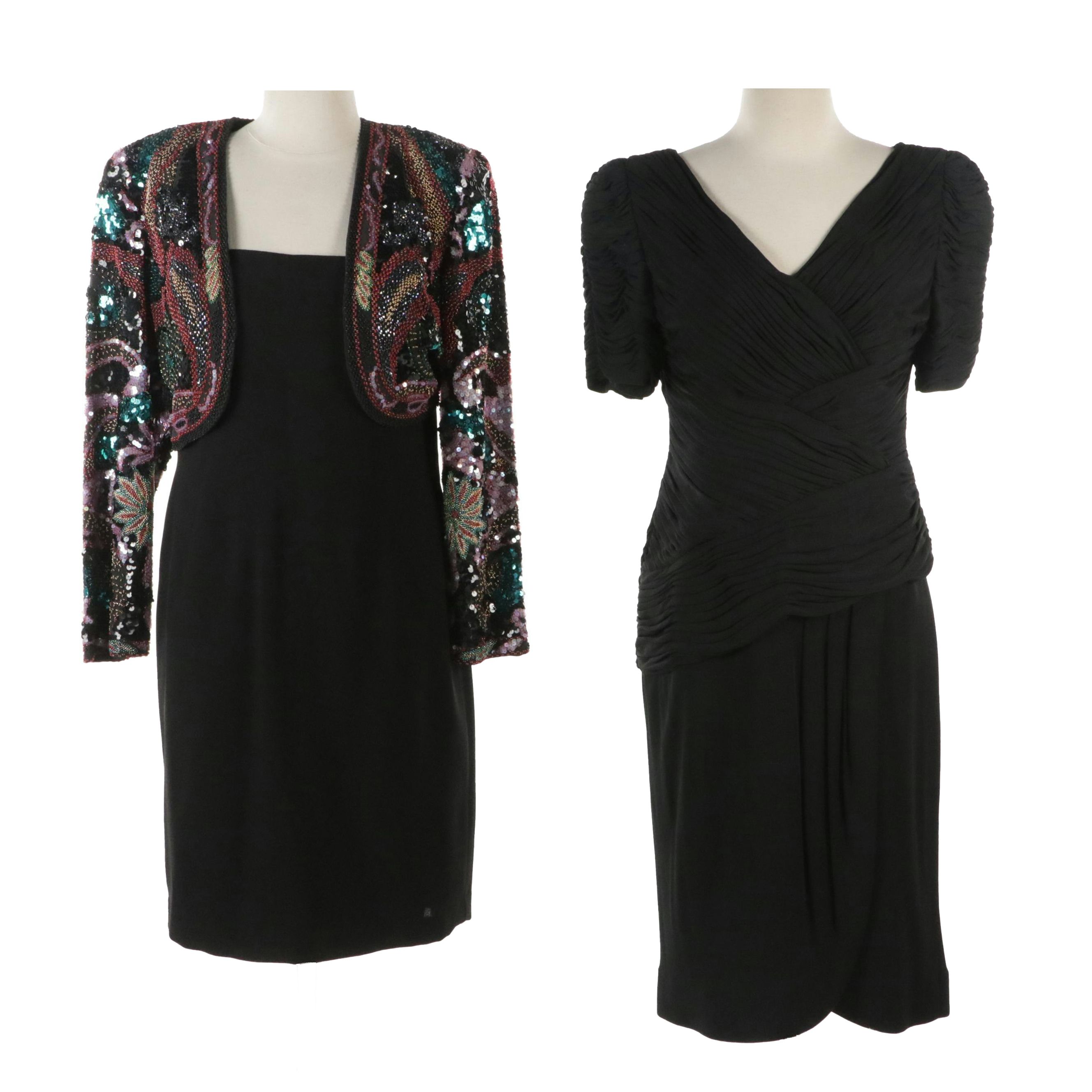 A.J. Bari Strapless Dress and Embellished Silk Bolero with Jayna Cocktail Dress | Barnebys