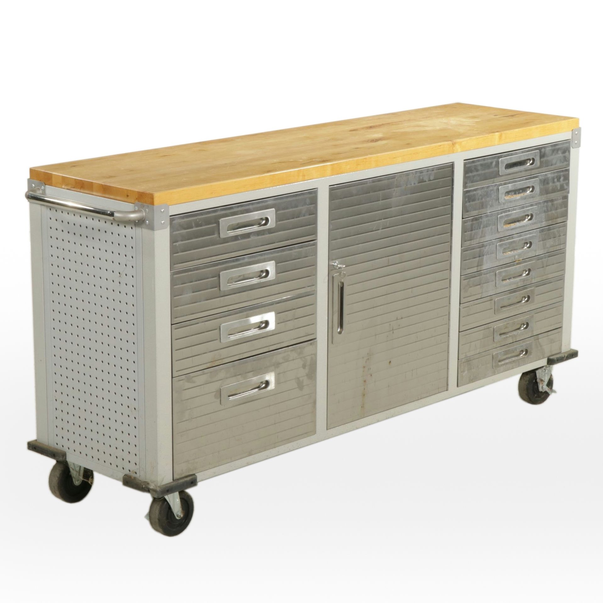 Seville Classics Ultra hd Heavy-Duty Rolling Cabinet Work Bench with ...