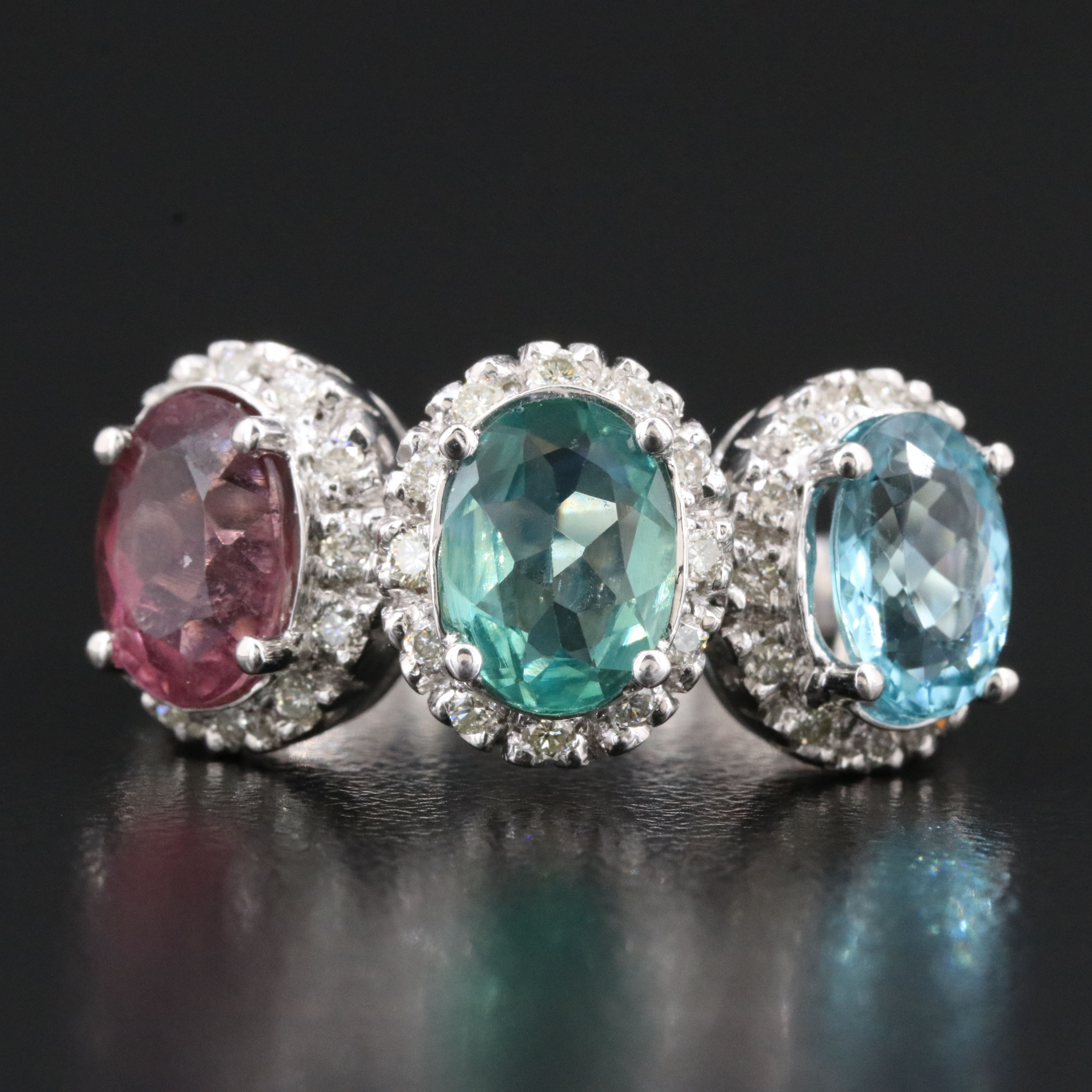 18K Alexandrite, Tourmaline and Diamond Ring with GIA Reports | Barnebys