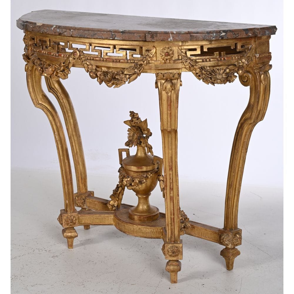 TRANSITION CONSOLE in gilded w... | Consoles and corner furniture: bids ...