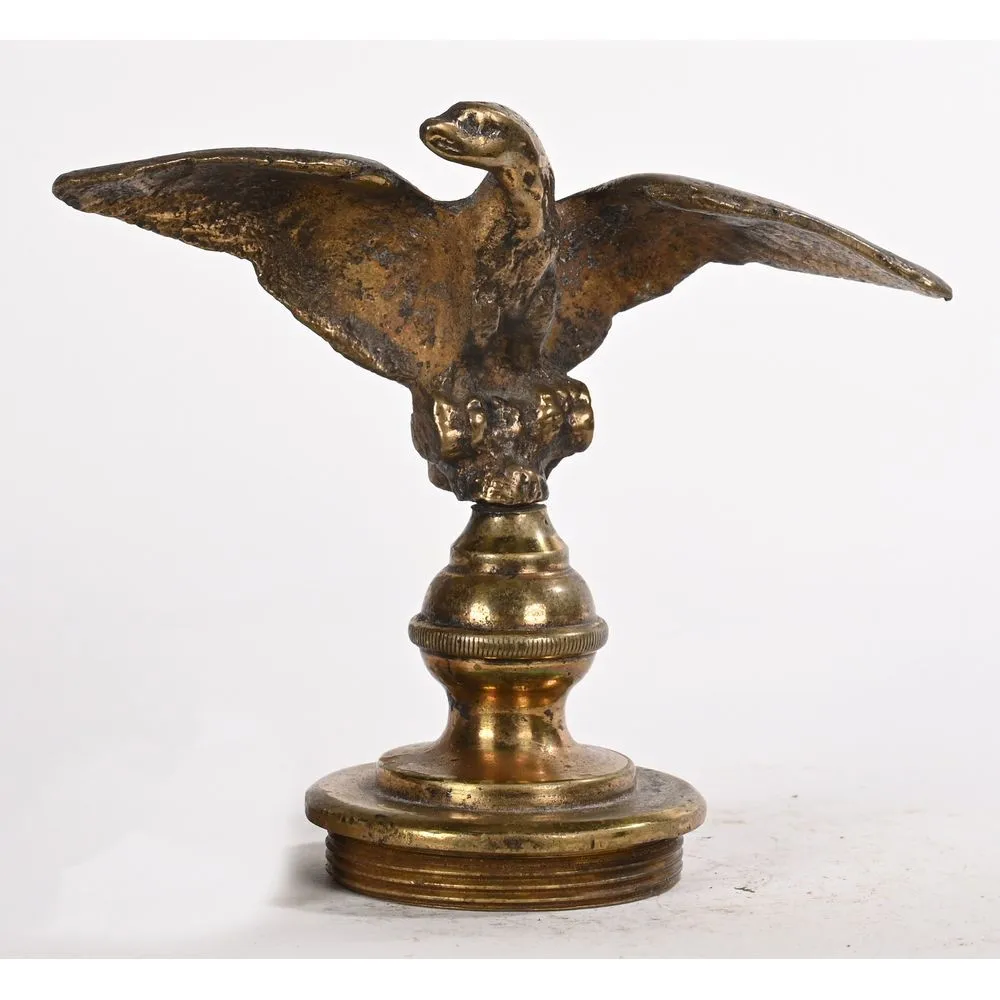 Bronze RADIATOR CAP depicting an eagle with spread wings for a Chenar ...