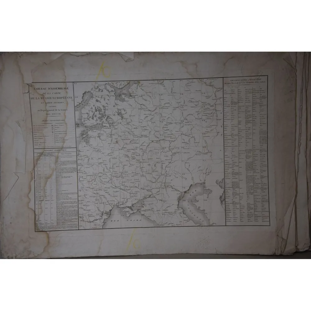 European Russia. Map of European Russia, Dépôt Général de la Guerre ...