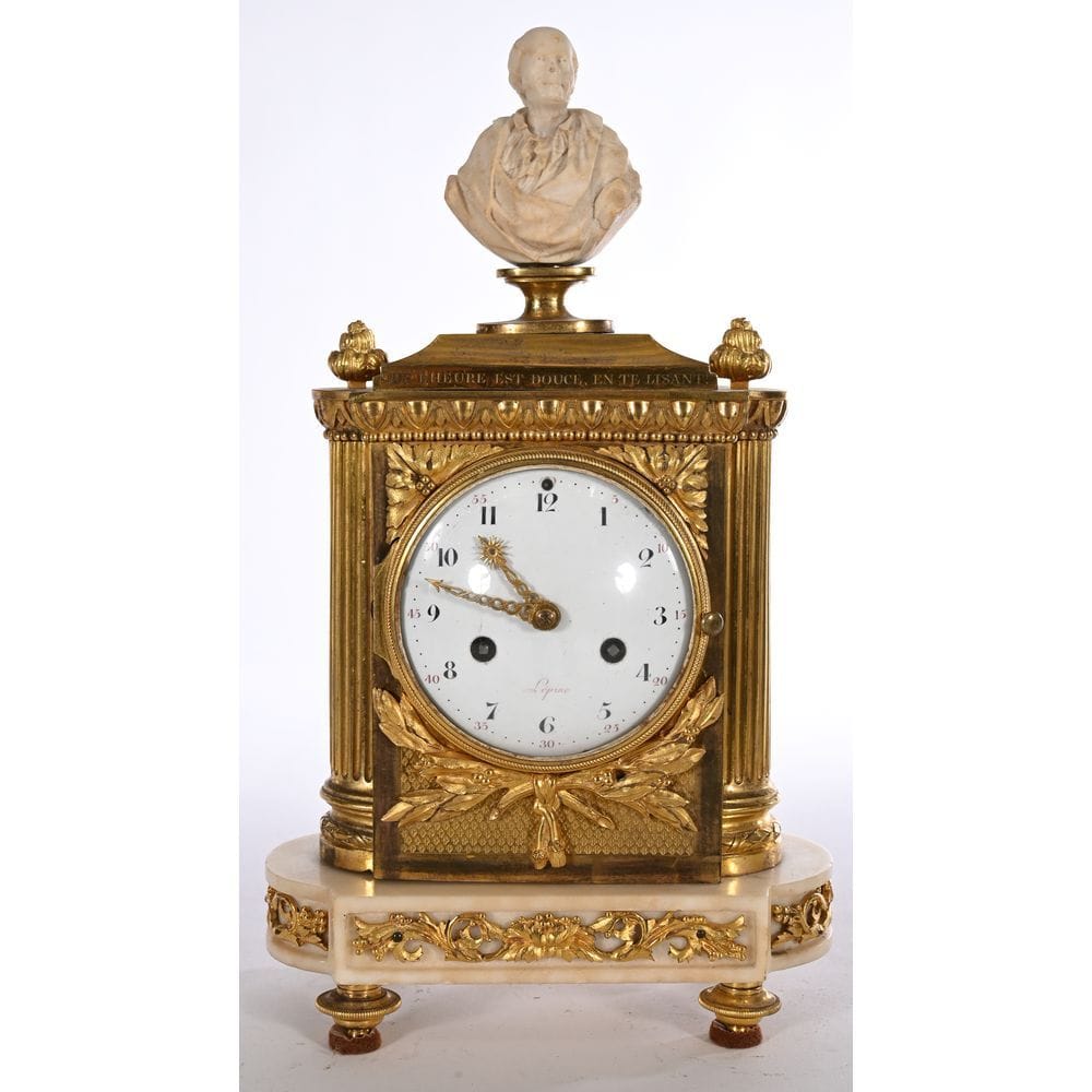 LOUIS XVI CLOCK in gilt bronze and ... | Clocks and mantel clocks: bids ...