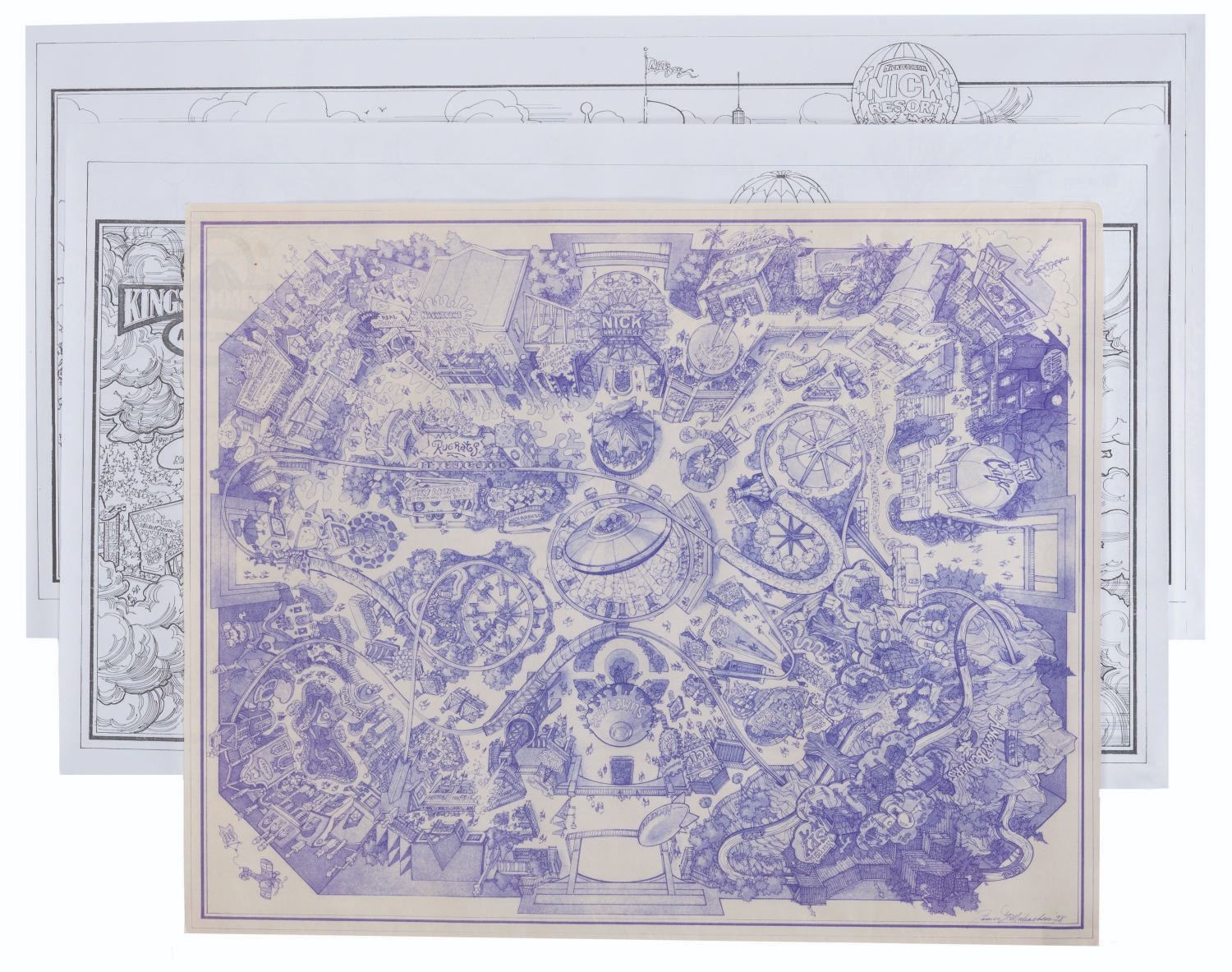 A Collection of Nickelodeon Nick Universe Concept Prints. | Barnebys