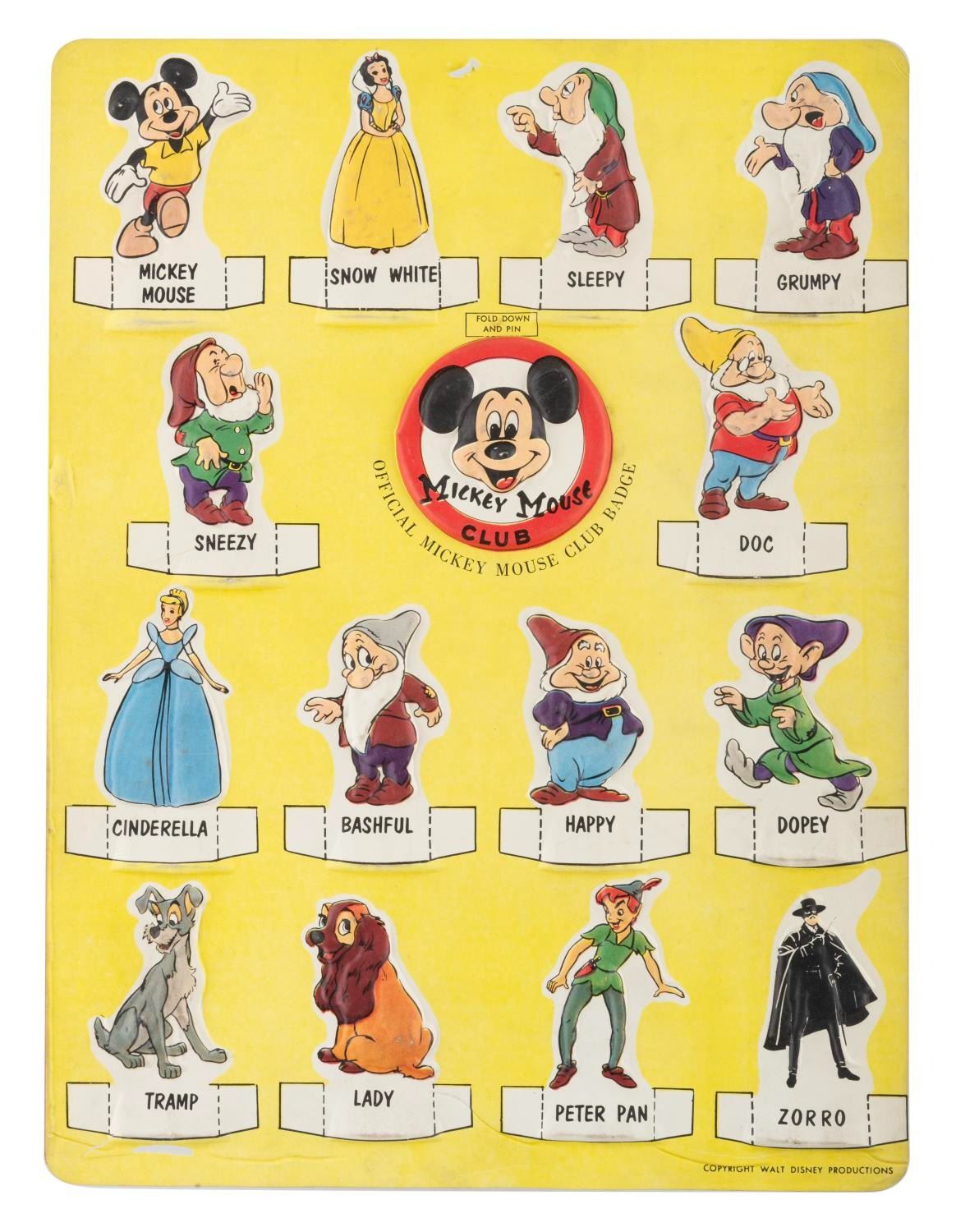 A 1950s Set of Disney Character Cut-Out Standees. | Barnebys