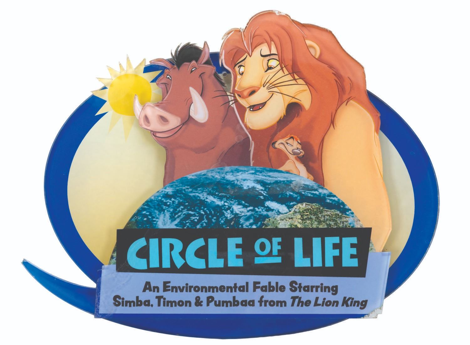An Epcot"Circle of Life: An Environmental Fable" Sign. | Barnebys