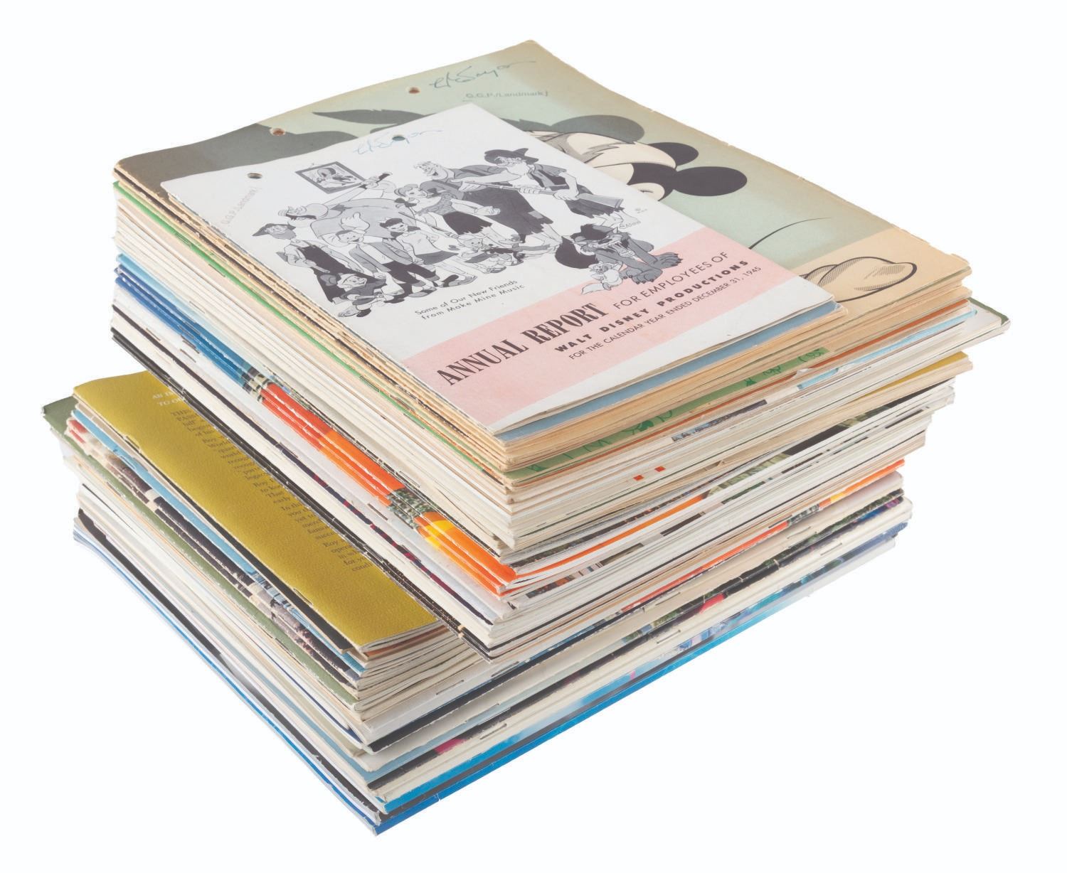 A Large Collection of Rare Early Disney Annual Reports. | Barnebys