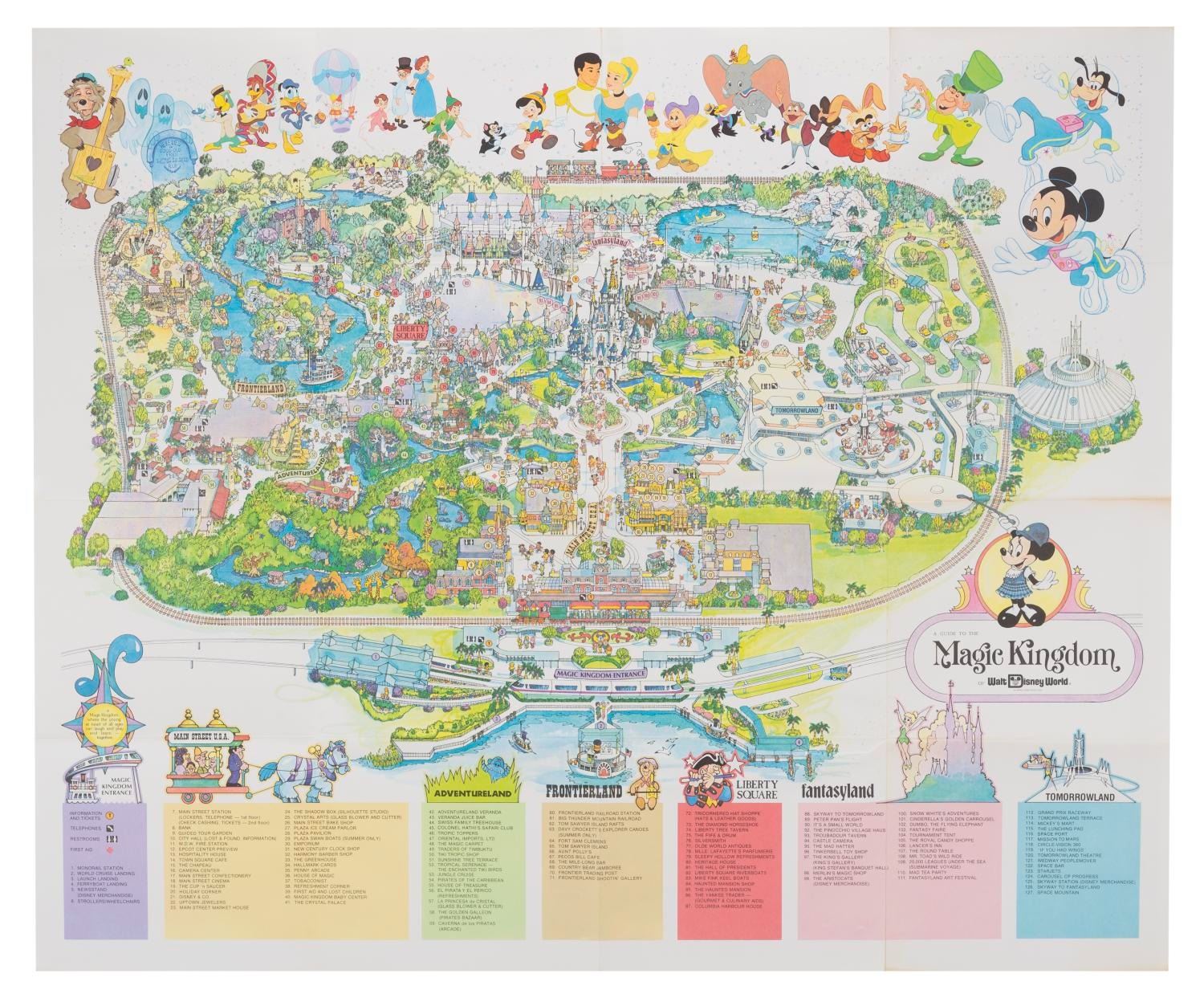 A 1979 Walt Disney World Magic Kingdom Map. | Barnebys