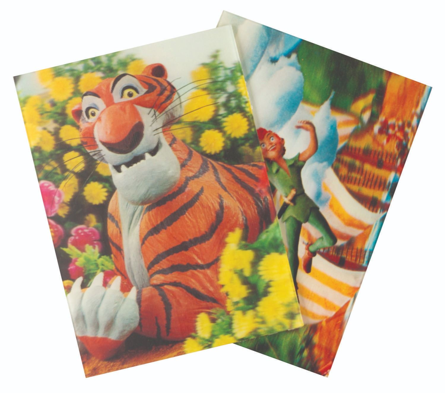 A Pair of Peter Pan and Shere Khan Lenticular Postcards. | Barnebys