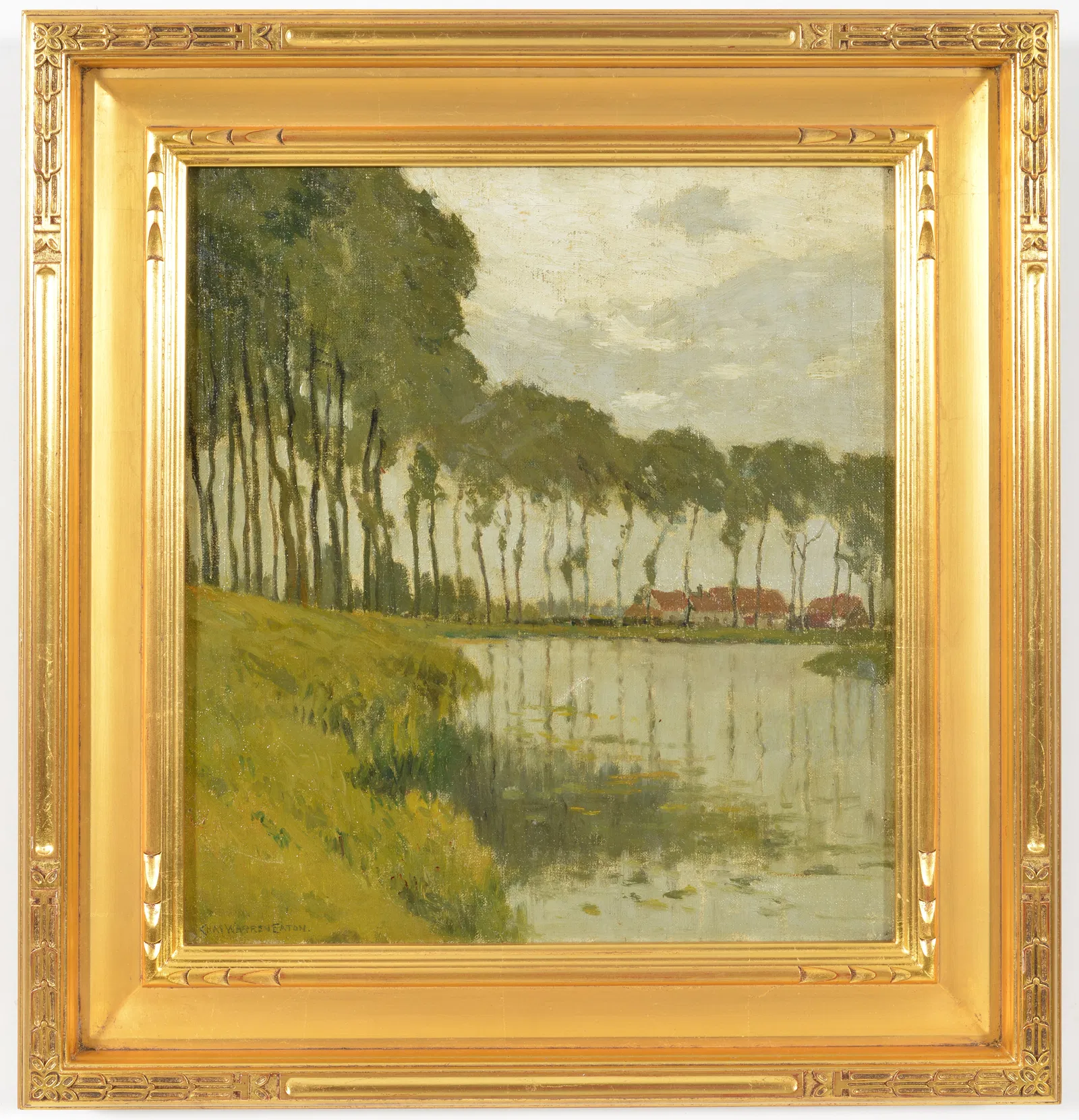 Charles Warren Eaton. Arts and Crafts style landscape with trees and ...