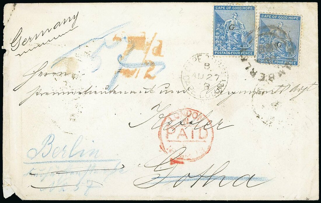 Griqualand West Issued Stamps Covers and Cancellations Values of ...