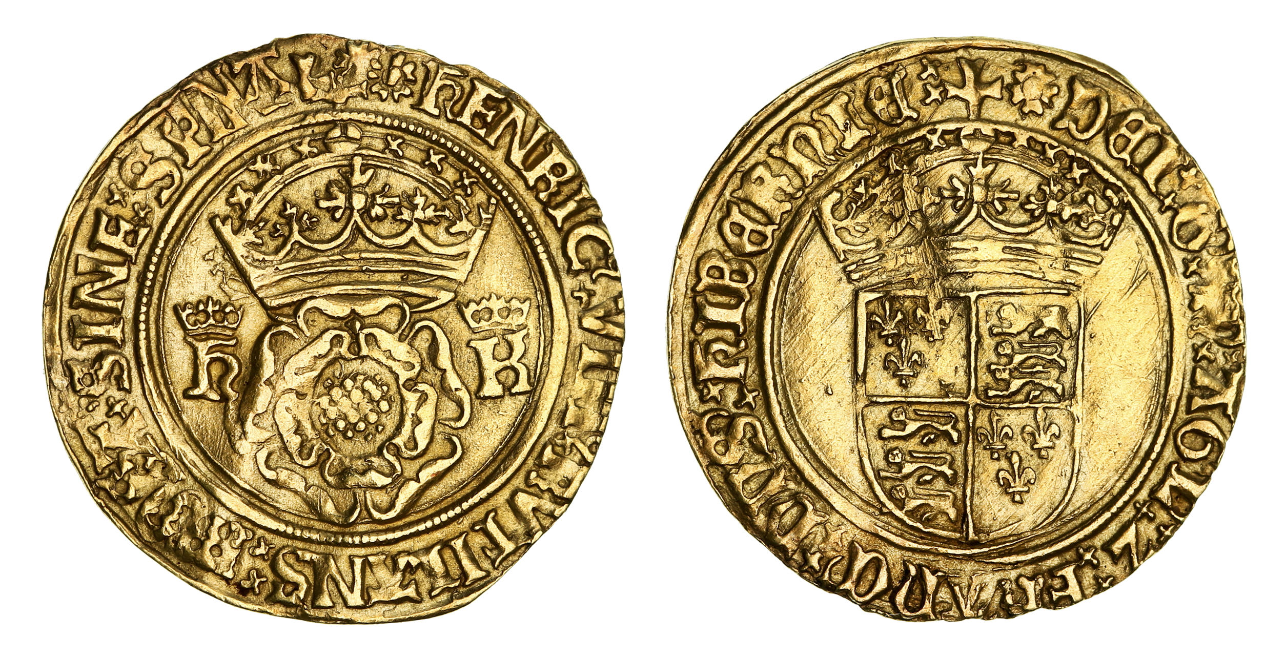 Henry VIII (1509-1547), Second Coinage, Crown of the Double Rose, hK ...