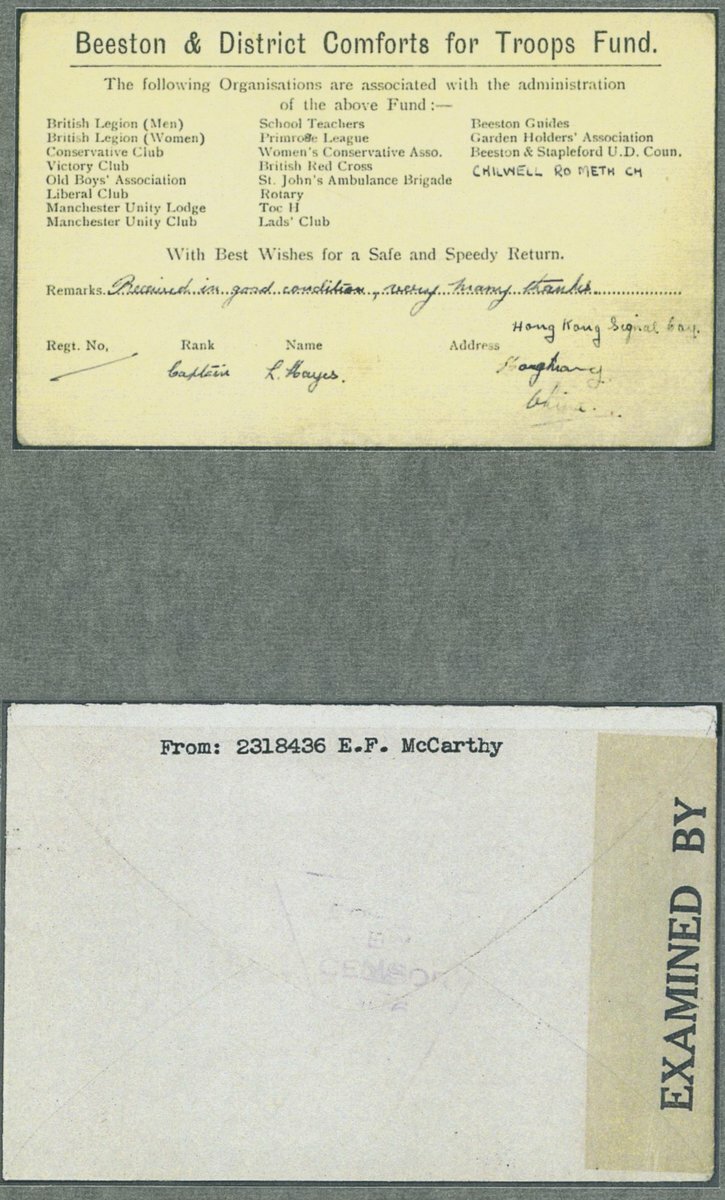 Hong Kong World War 2 Censor Mail Military Censor Mail Army Number ...