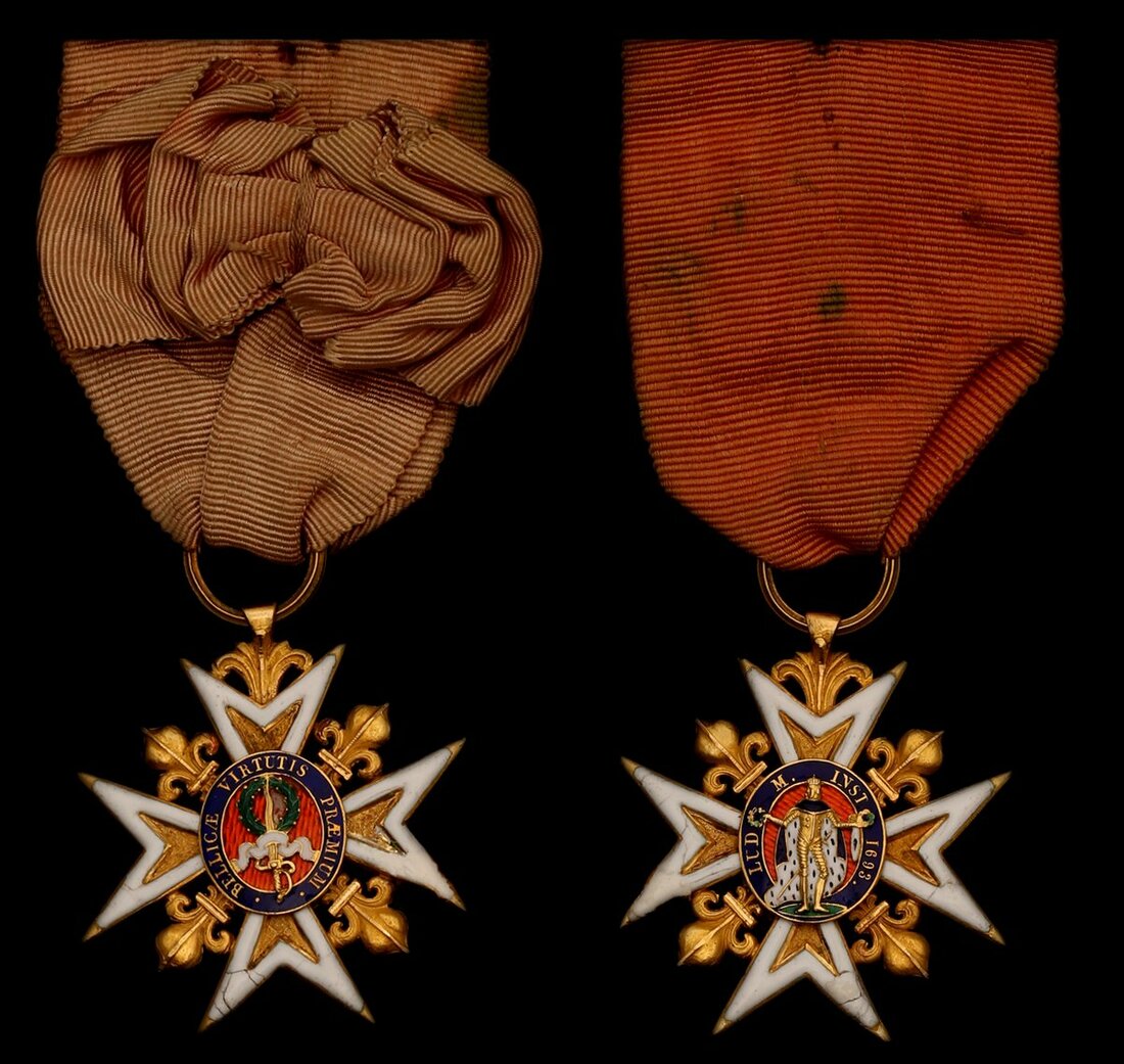 France, Kingdom, Royal & Military Order of St Louis, breast Badge ...