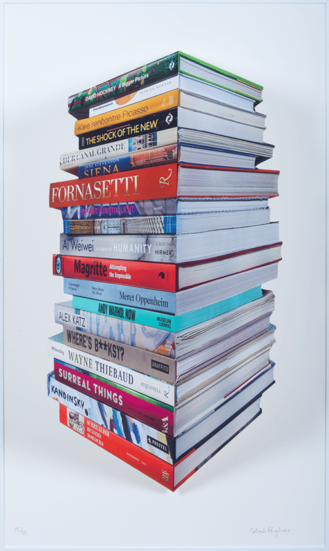 Patrick Hughes - Optical Artist - Bookstack (Solid Hollows), 2025 | Barnebys