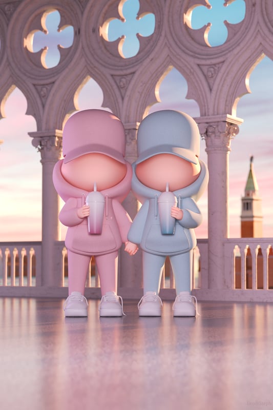 Leo and Steph - Post-Pop Art Artists - Kid Cup Venise V2 | Barnebys