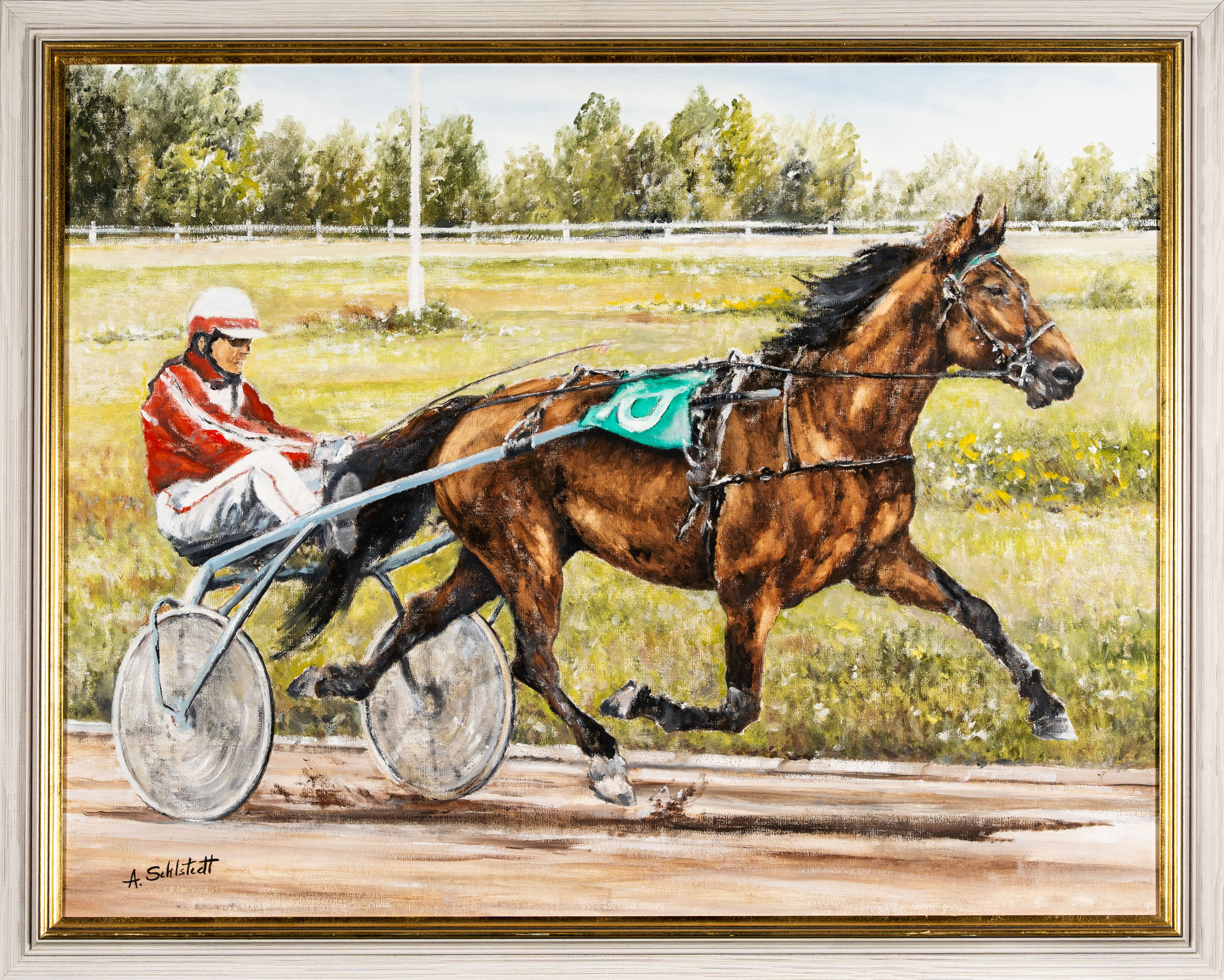ANN-LIZ SEHLSTEDT. Olja på duk, "Kusk med häst", signerad. | Barnebys