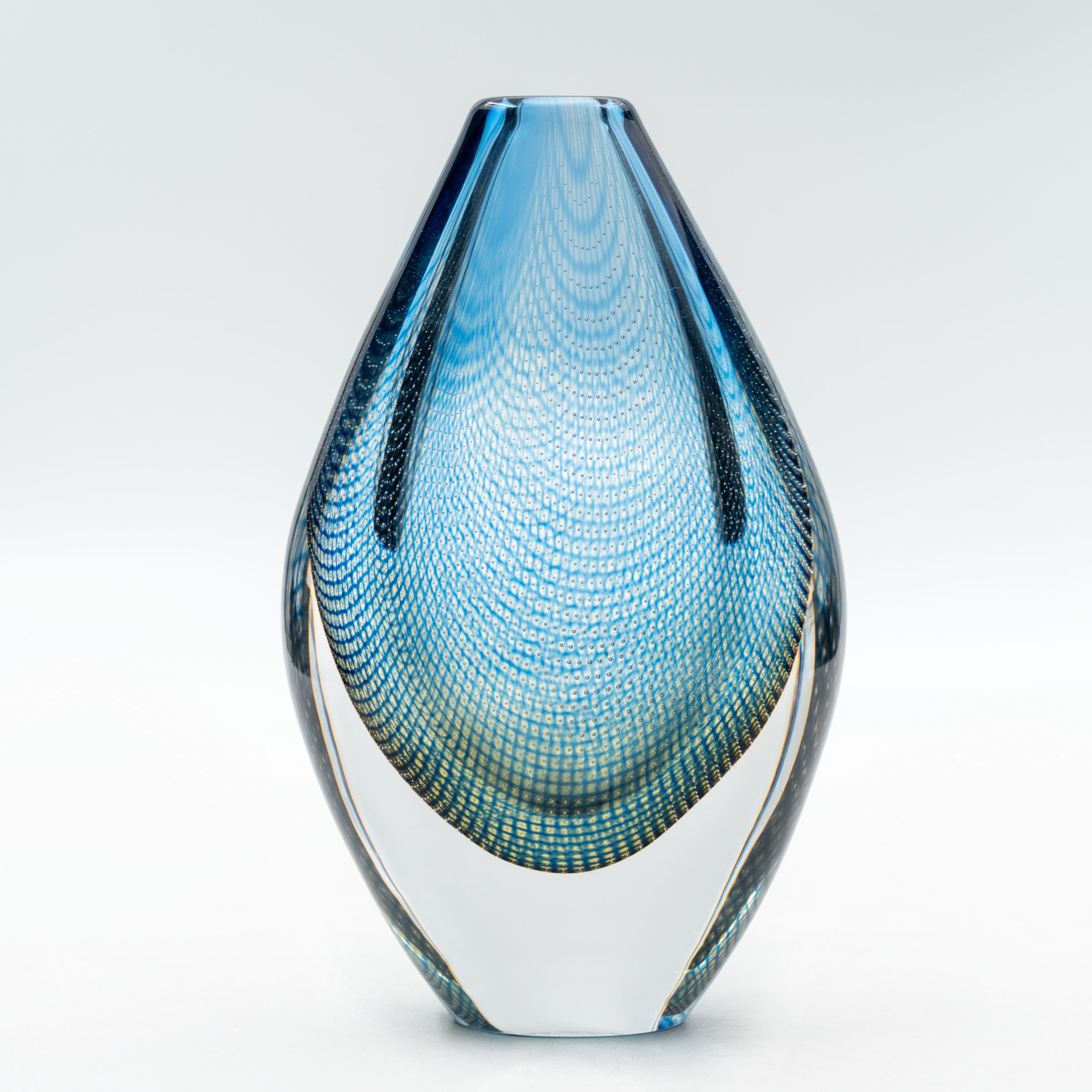 SVEN PALMQVIST. Vas, glas, "Kraka" PU 439, Orrefors, 1950-tal. | Barnebys