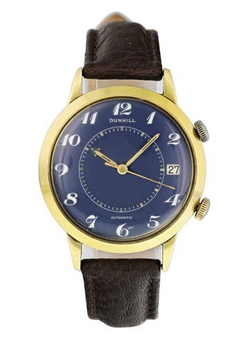 Jaeger LeCoultre Memovox Dunhill Rare Blue Dial Vintage Men Watch ...