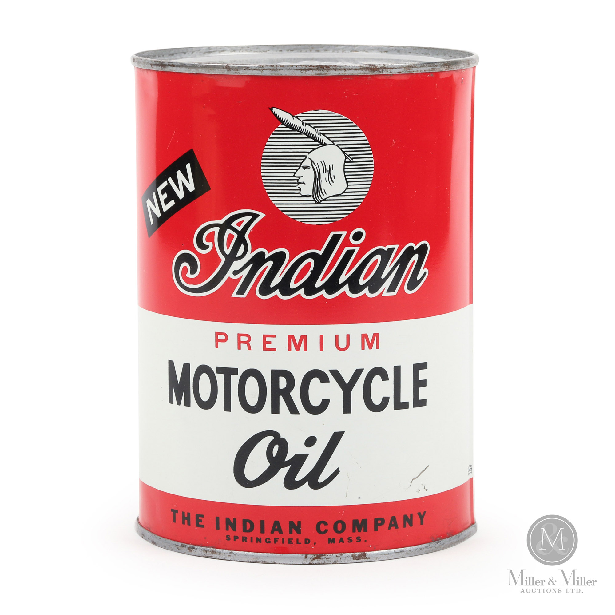 Indian Premium Motorcycle Oil 1 U.S. Quart Can | Barnebys
