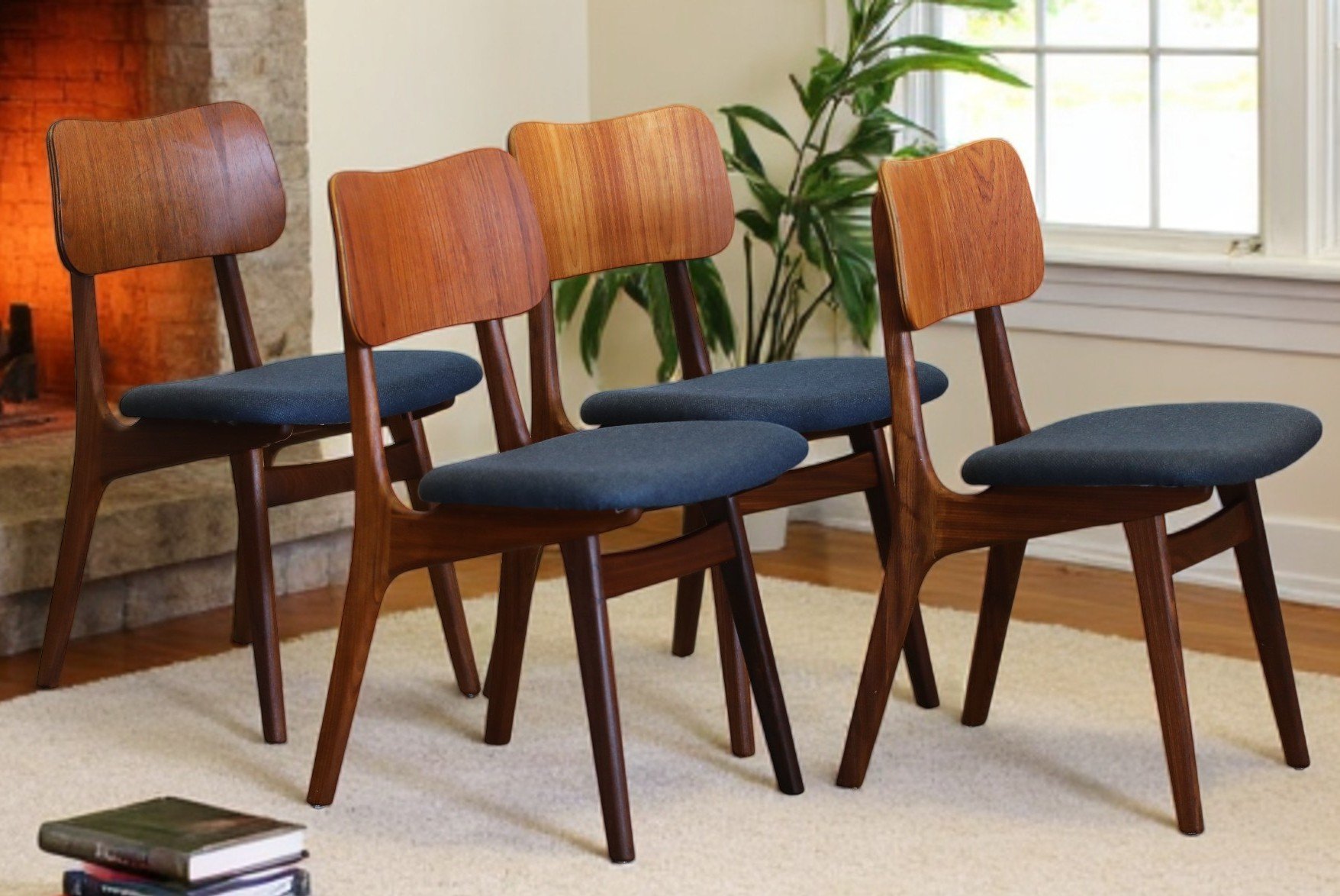 Arne Hovmand Olsen Boltinge Stolefabrik stol 75 i teak. 47 cm bred ...