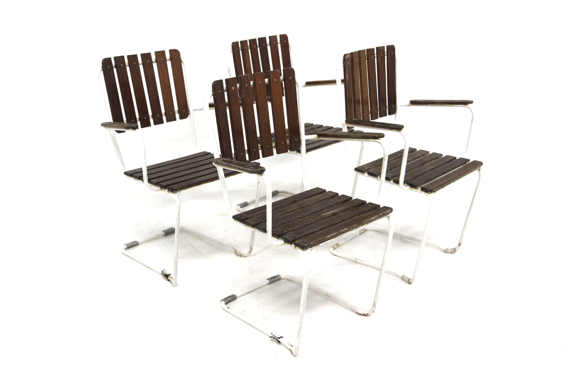 4Pcs Chairs Garden Chairs Year: 1960s Origin: Swe. Material: Teak ...