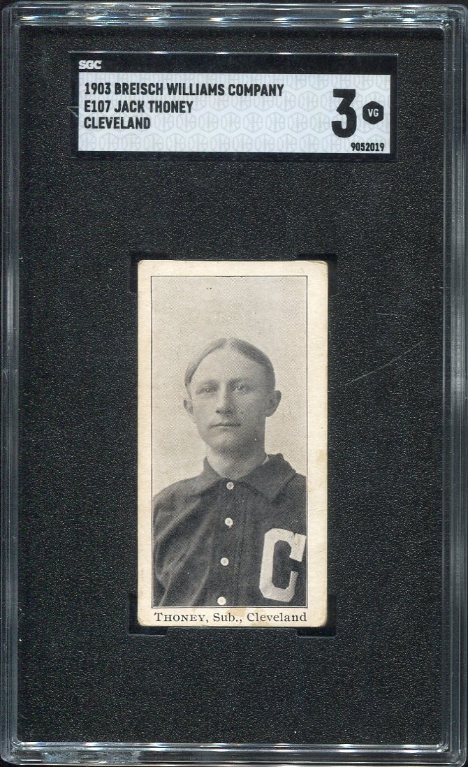 E107 Jack Thoney Cleveland SGC 3 Highest Graded | Barnebys