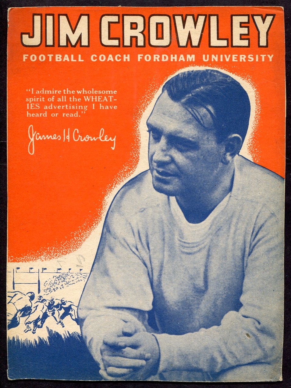 1936 Wheaties Coaches James Crowley | Barnebys