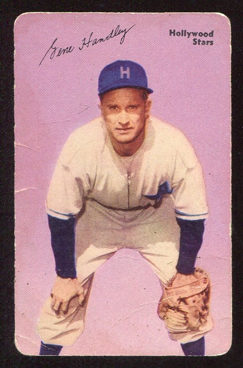 1953 PCL Mother's Cookie #21 Gene Handley | Barnebys