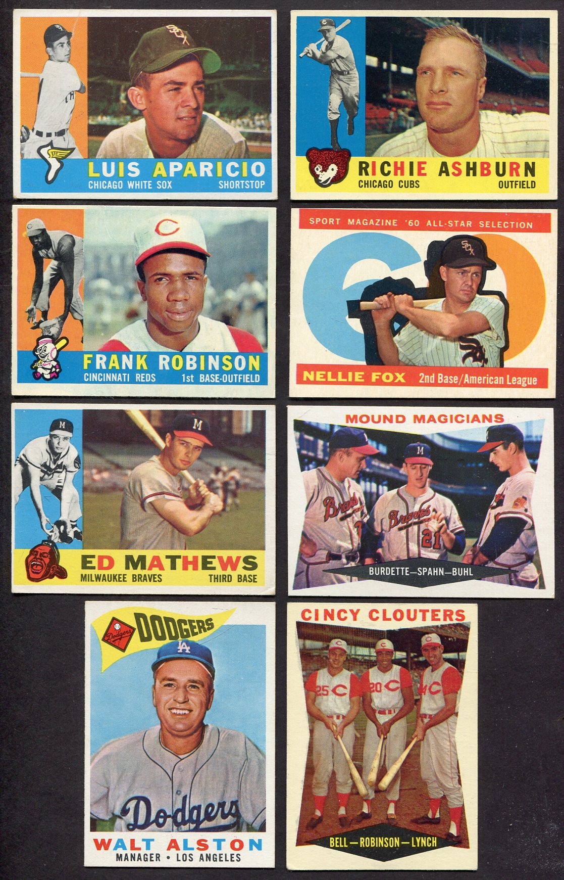 1960 Topps 8 Diff. HOFers | Barnebys