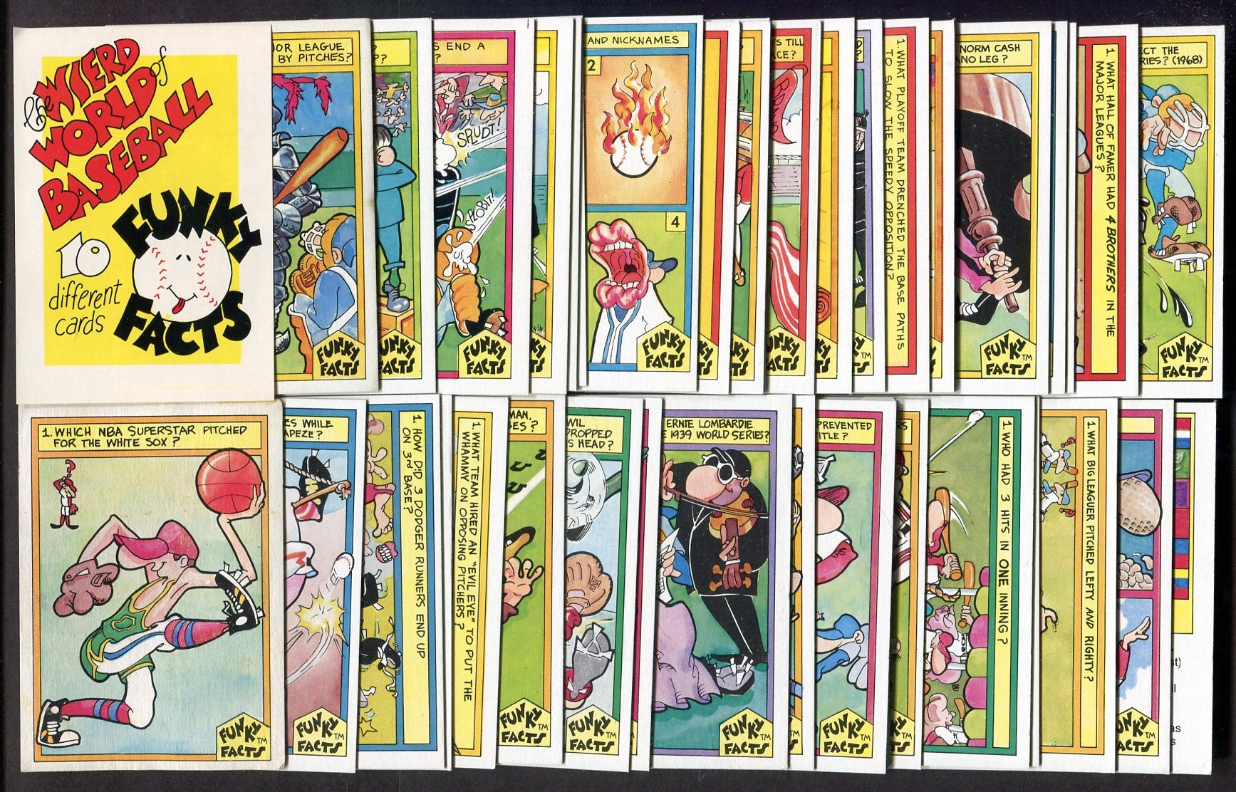 1976 Weird World of Baseball Funky Facts Complete Set | Barnebys