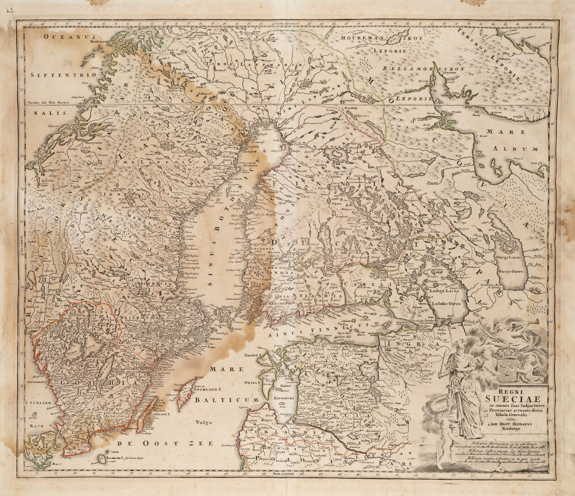 J. HOMANN (1664-1724), Historical map of Sweden, around... | Maps: bids ...