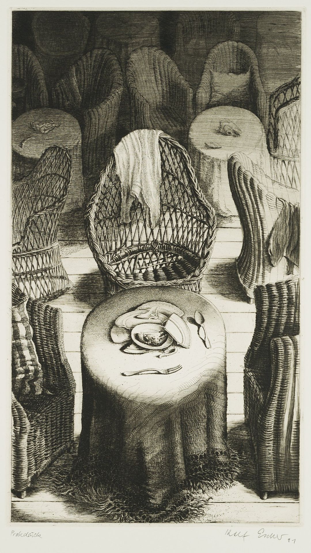 R. ESCHER (*1936), End of season, 1981, Etching Rolf Escher (born ...
