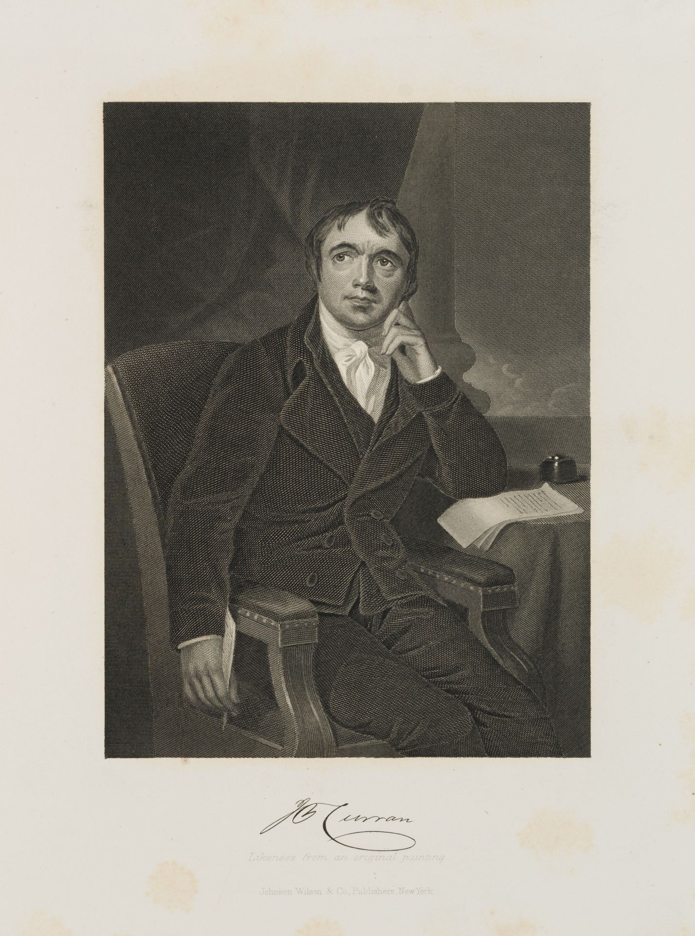 Unknown (19th), Portrait of J. P. Curran, around... | Lithographs: bids ...