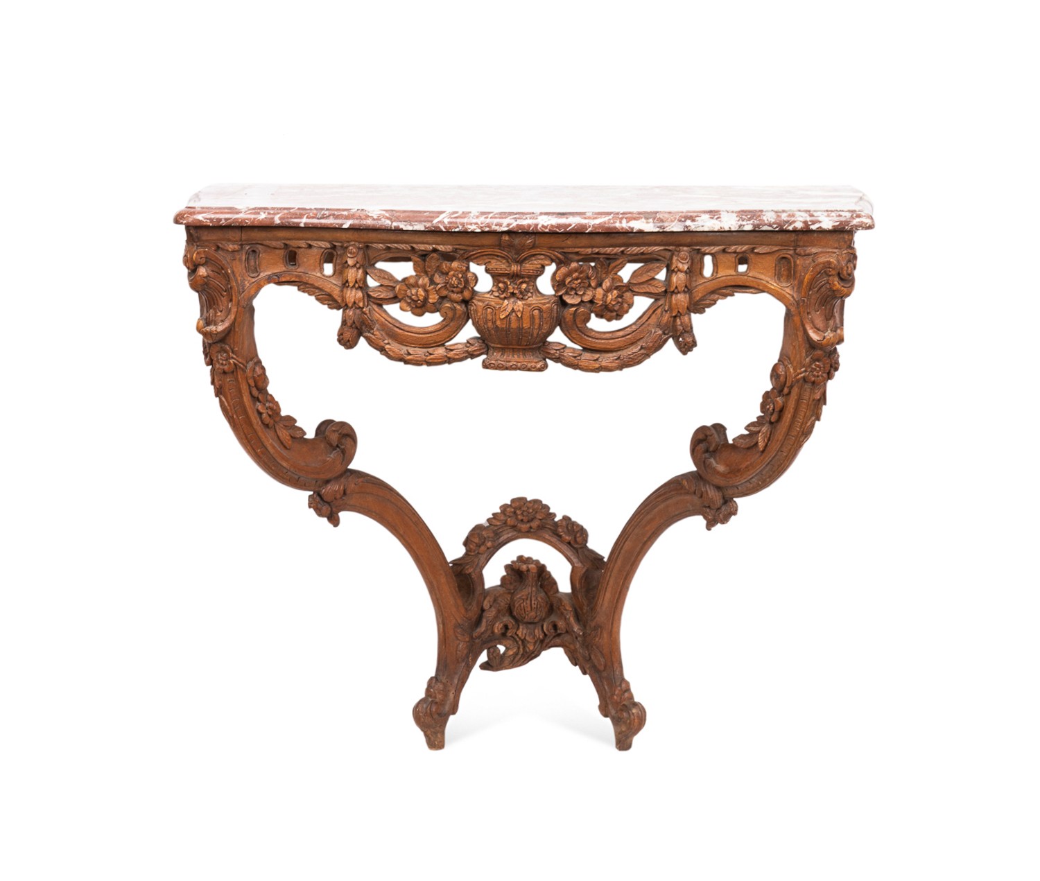 19TH CENT. LOUIS XV STYLE MARBLE TOP CONSOLE | Barnebys