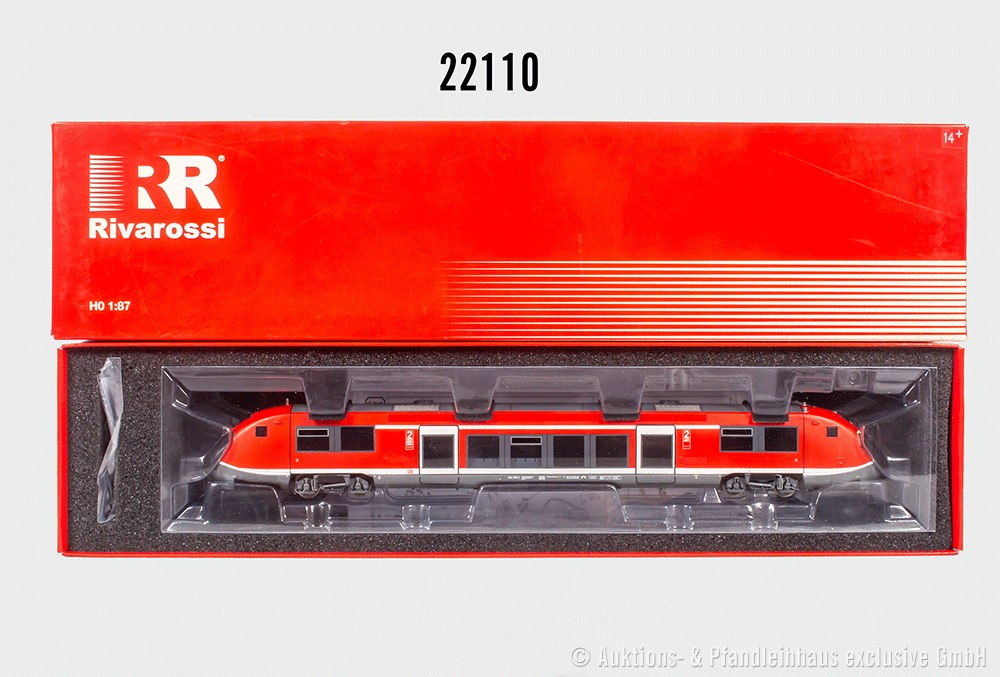 Rivarossi H0: 2048 Dieseltriebwagen, DB, BN 641 016-1, DSS, Z 1-2, OVP ...