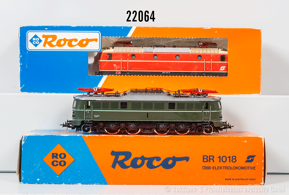 2 Roco H0 Loks, dabei 04141 E- Lok der ÖBB, BN 1018.01 und 43550 E-Lok ...